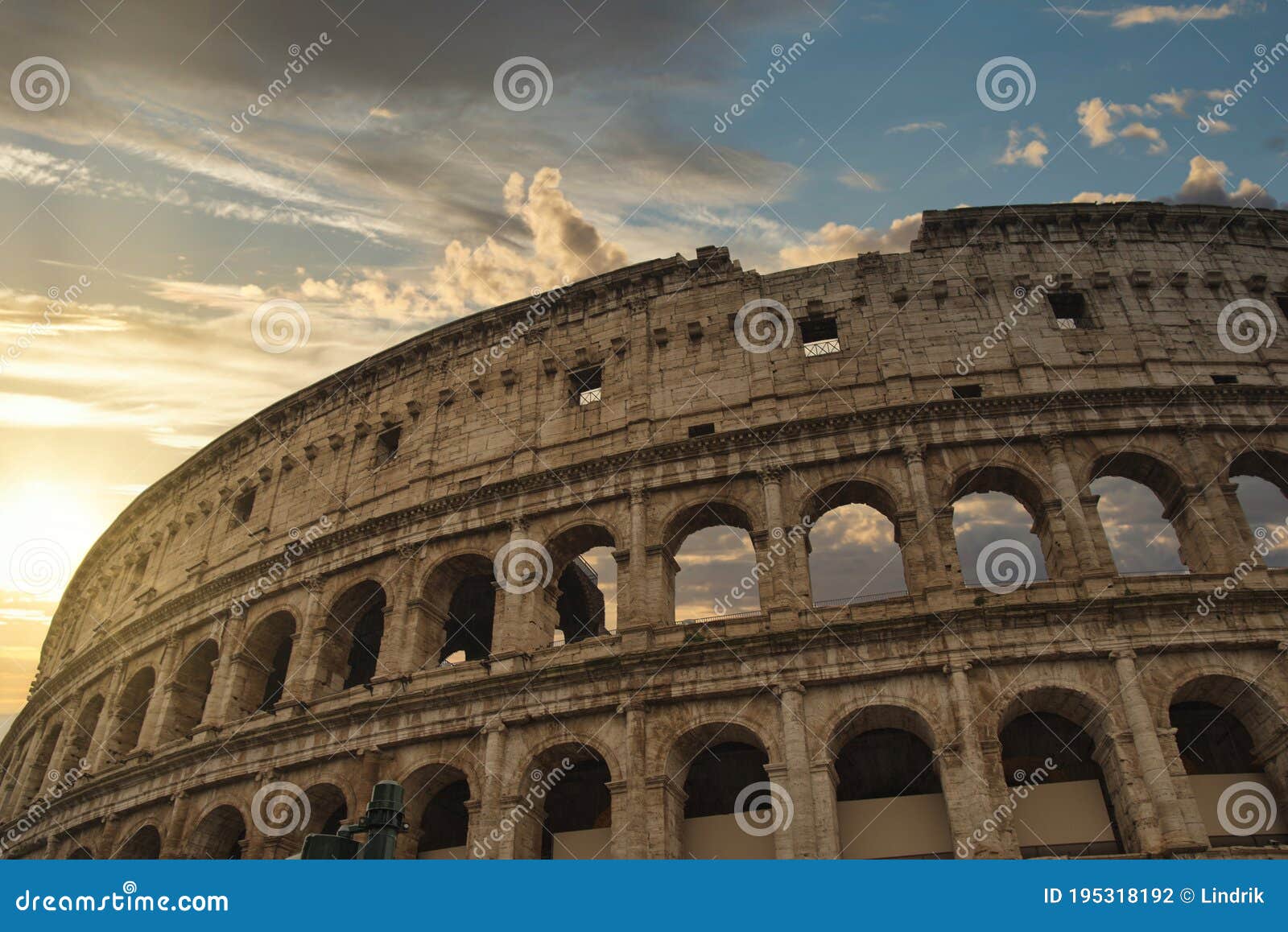 Coliseum stock photo. Image of italy, stone, ruin, roma - 195318192