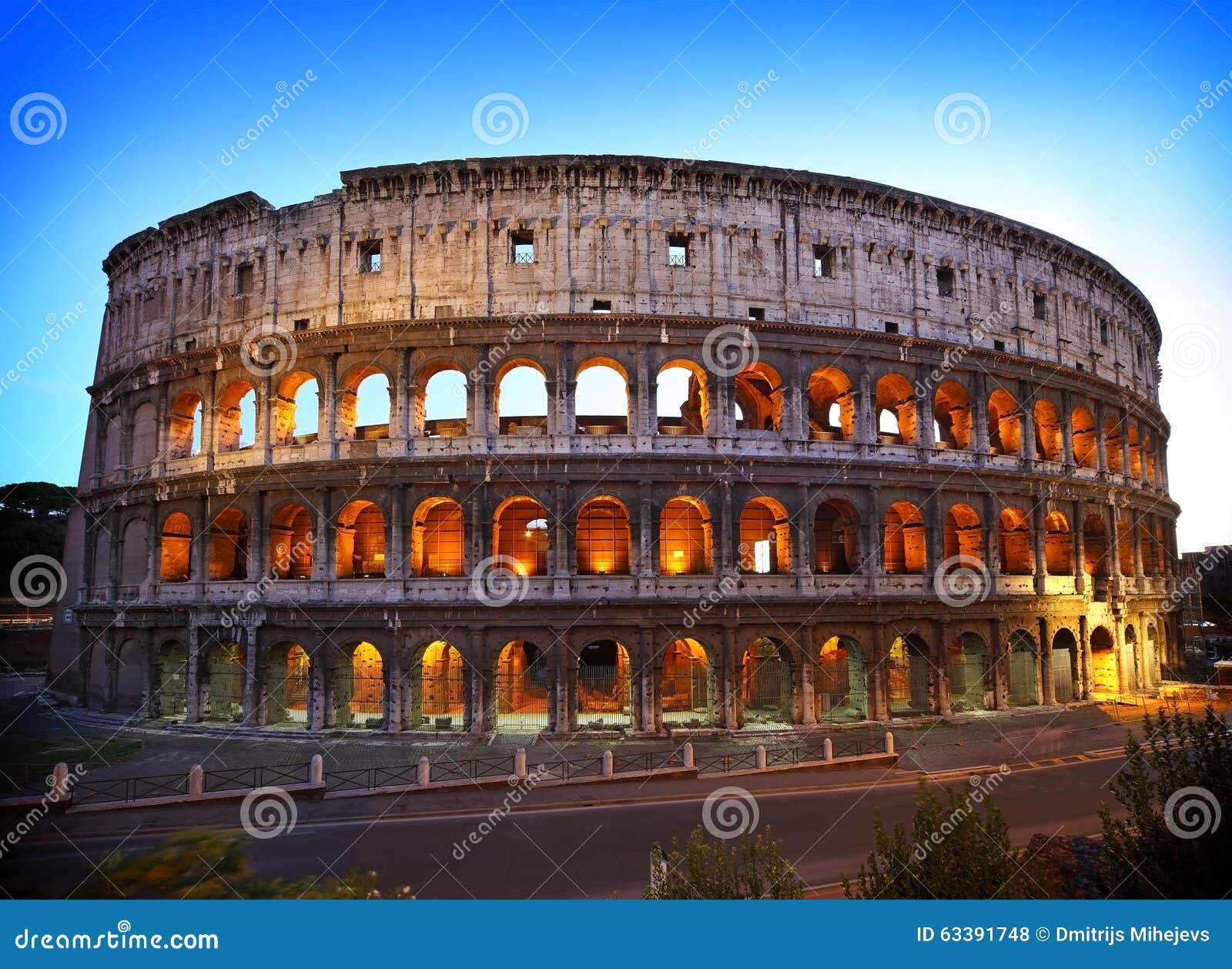 Coliseum stock photo. Image of italy, landmark, forum - 63391748