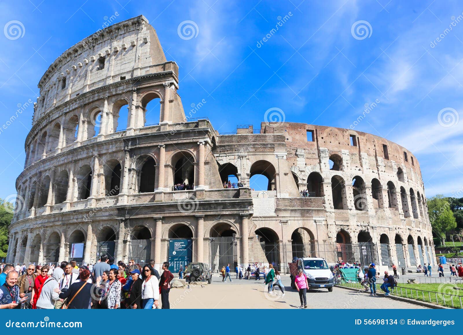 Coliseum Rome editorial stock image. Image of crowd, beautiful - 56698134