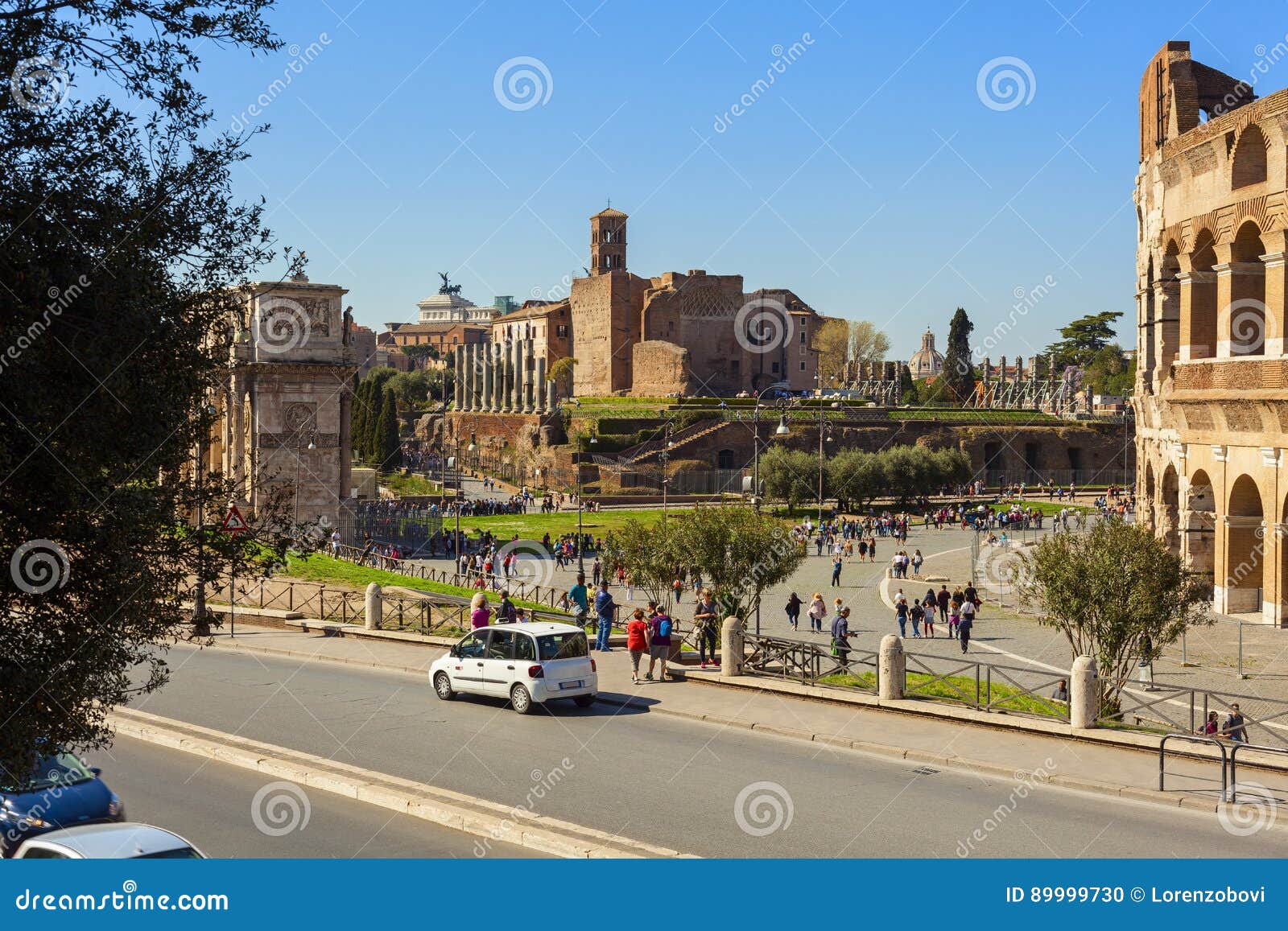 Coliseum Square View in the City of Rome Editorial Image - Image of ...