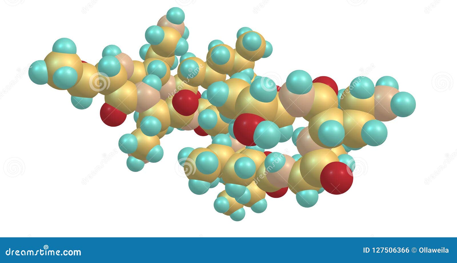 Colistin Molecular Structure Isolated on White Stock Illustration ...