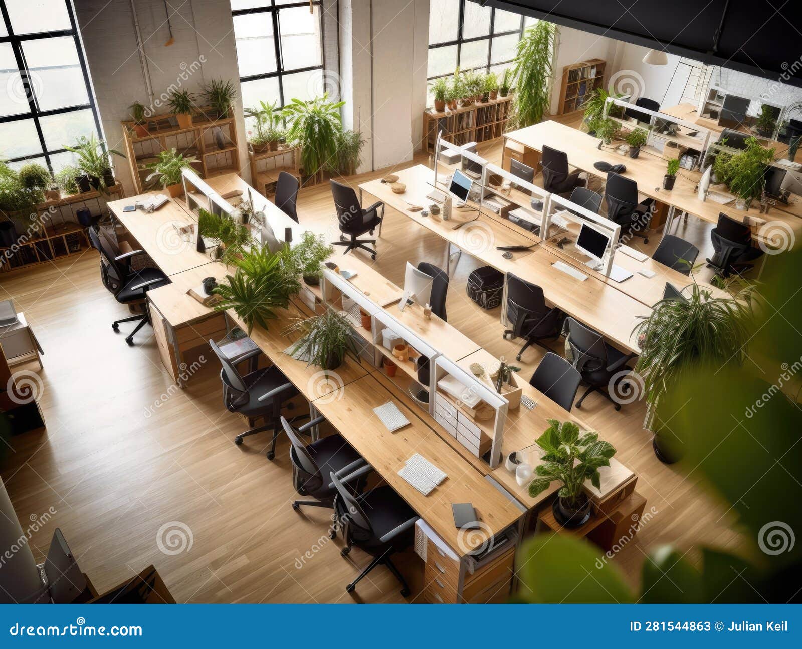 Collab Seating for All in Office Stock Illustration - Illustration of ...