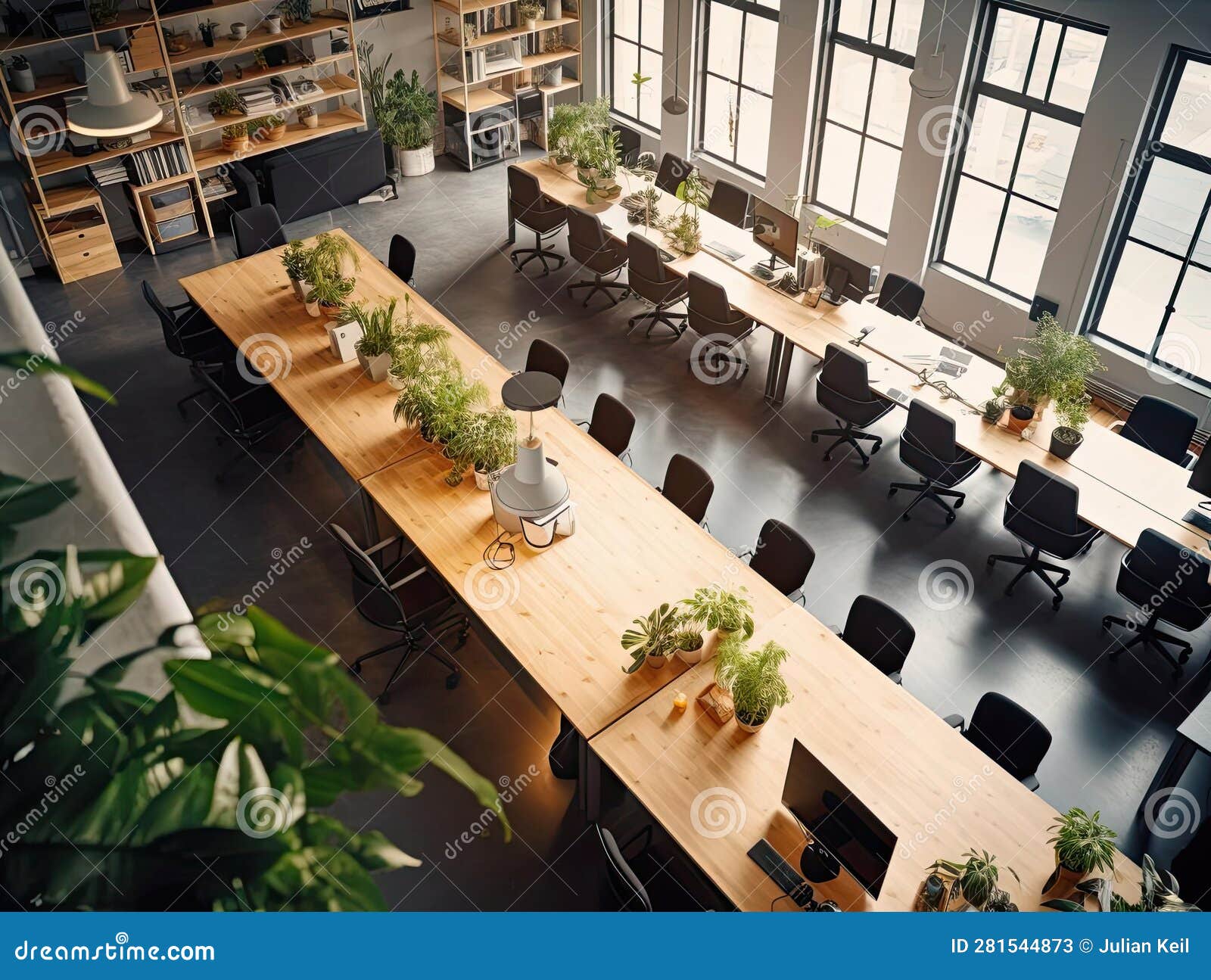 Collab Seating for All in Office Stock Illustration - Illustration of ...