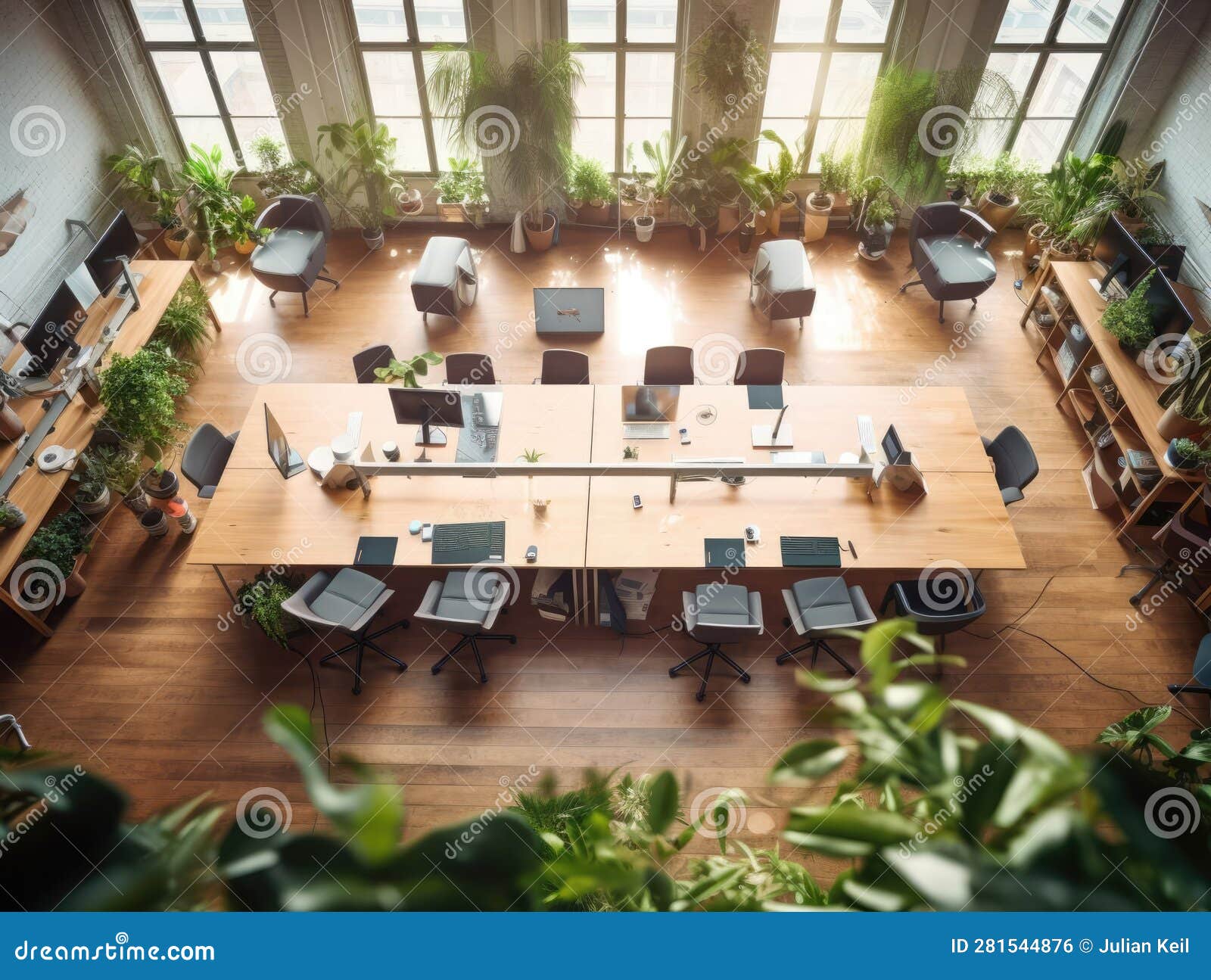 Collab Seating for All in Office Stock Illustration - Illustration of ...