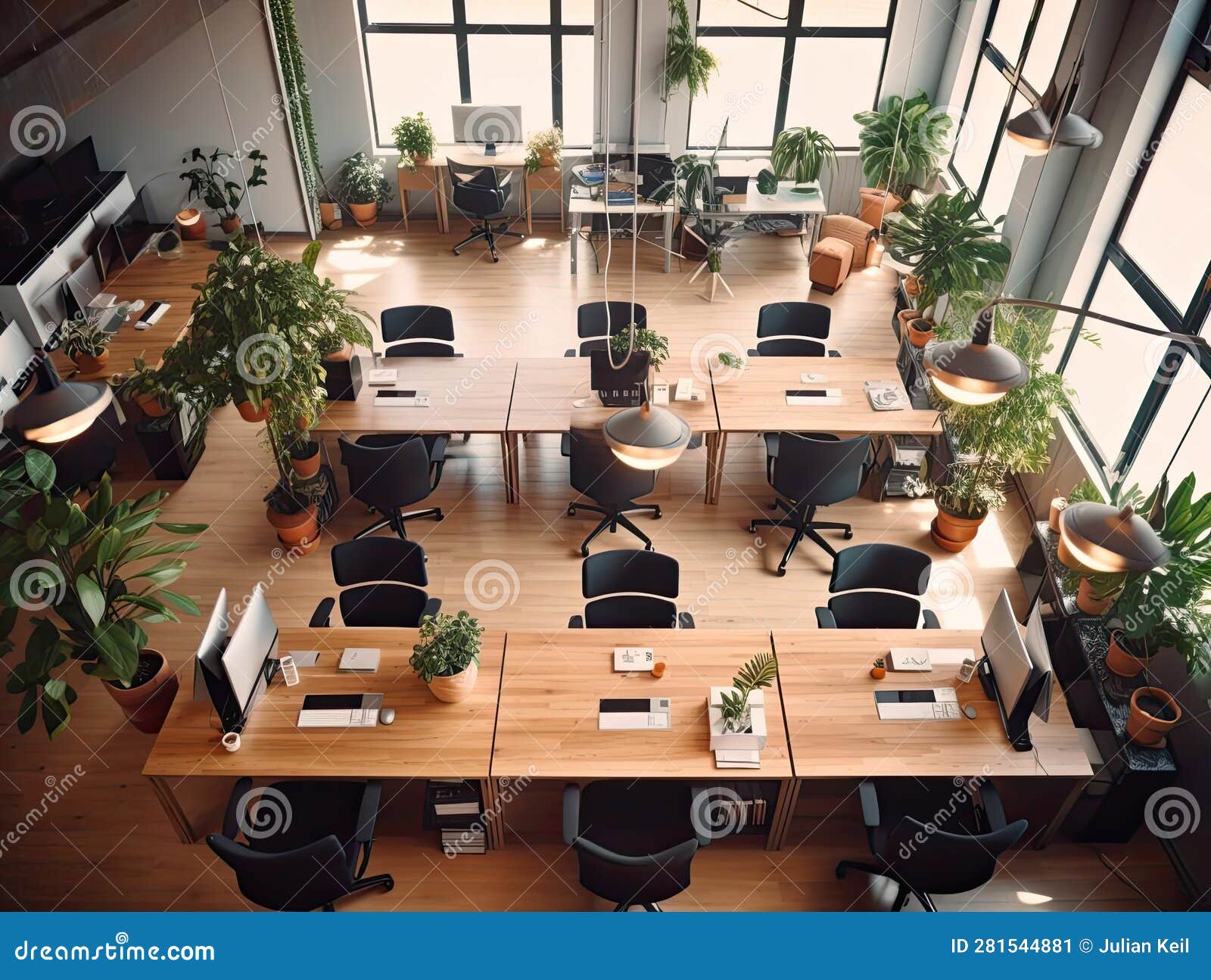 Collab Seating for All in Office Stock Illustration - Illustration of ...