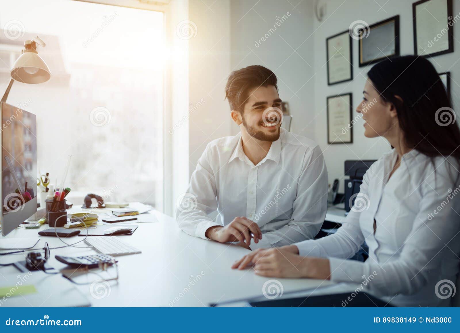 Collaborating Business Colleagues Discussing Future Plans Stock Image ...