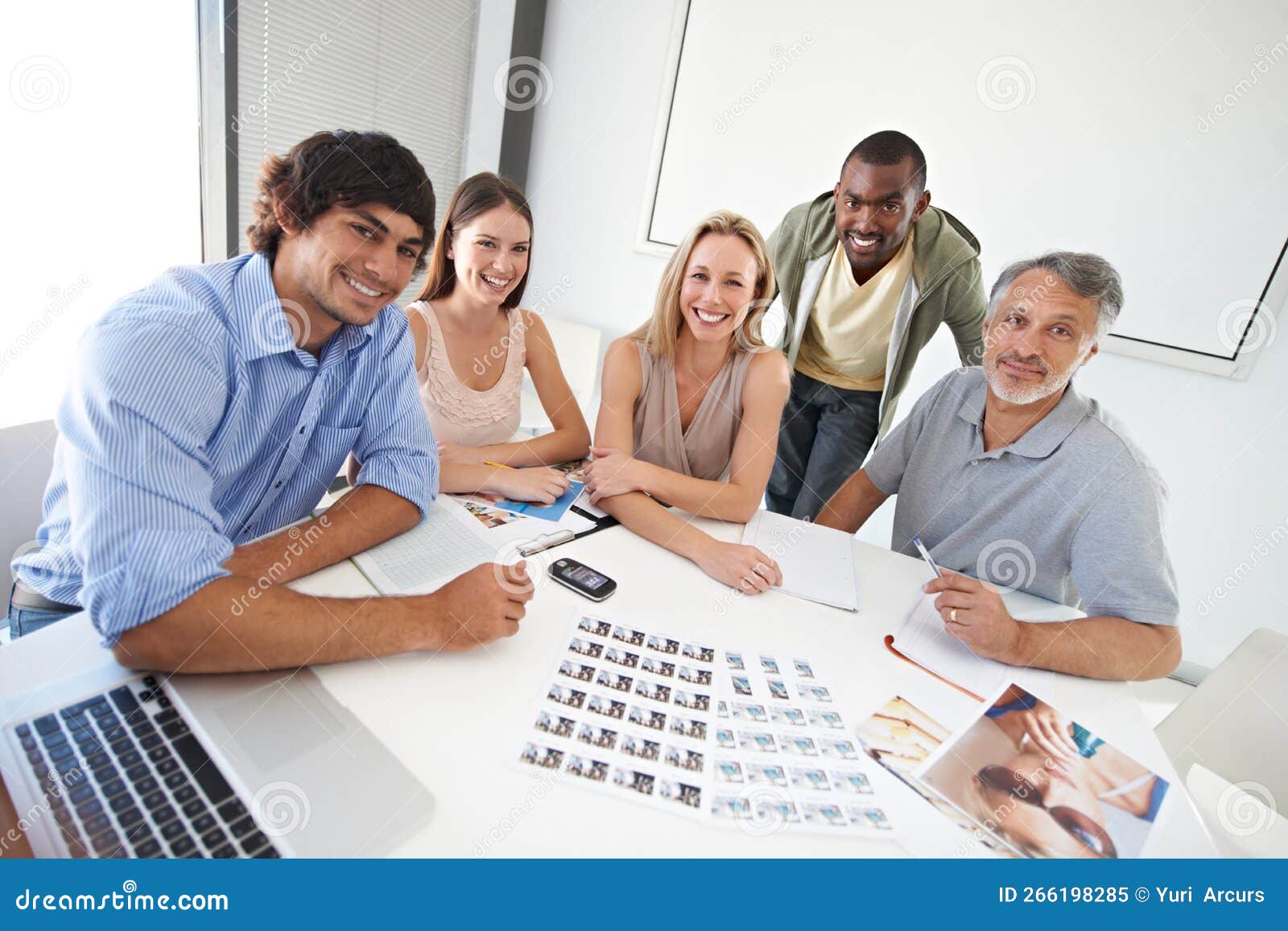 Collaborating on an Exciting Project. a Diverse Group of Business ...