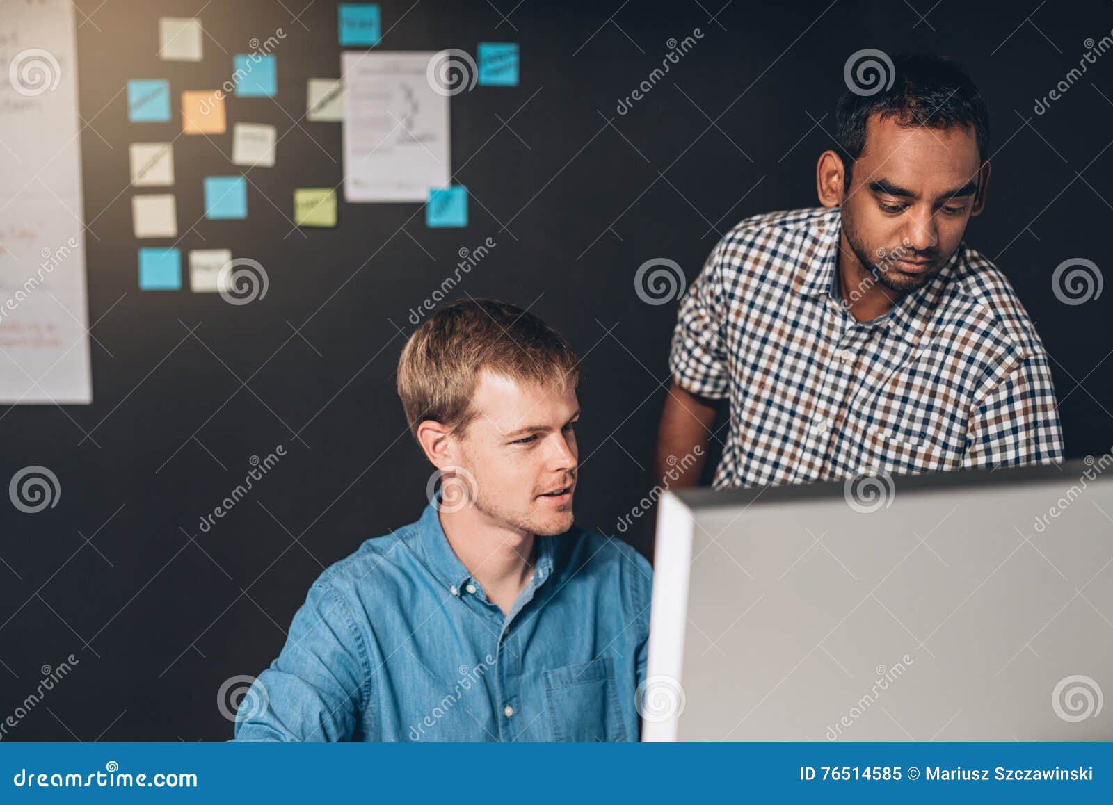 Collaborating on a New Design Project Stock Image - Image of confident ...