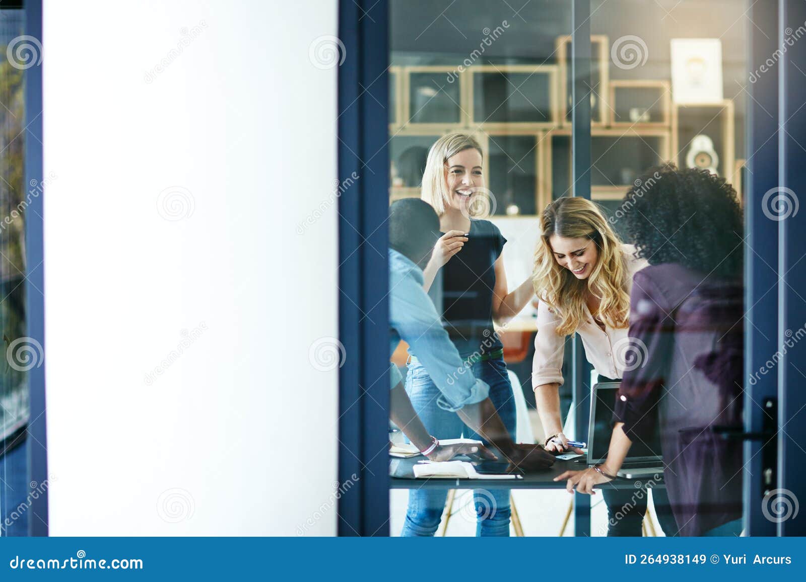 Collaborating Their Way To Innovation. a Group of Colleagues Having a ...