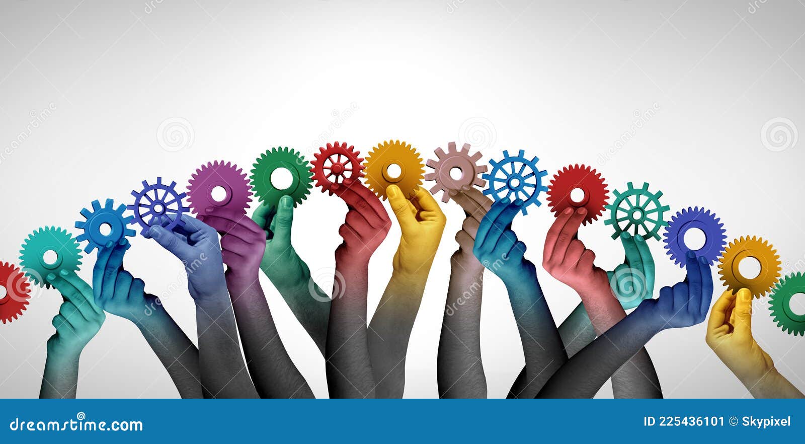 Collaborating Together stock illustration. Illustration of engineering ...