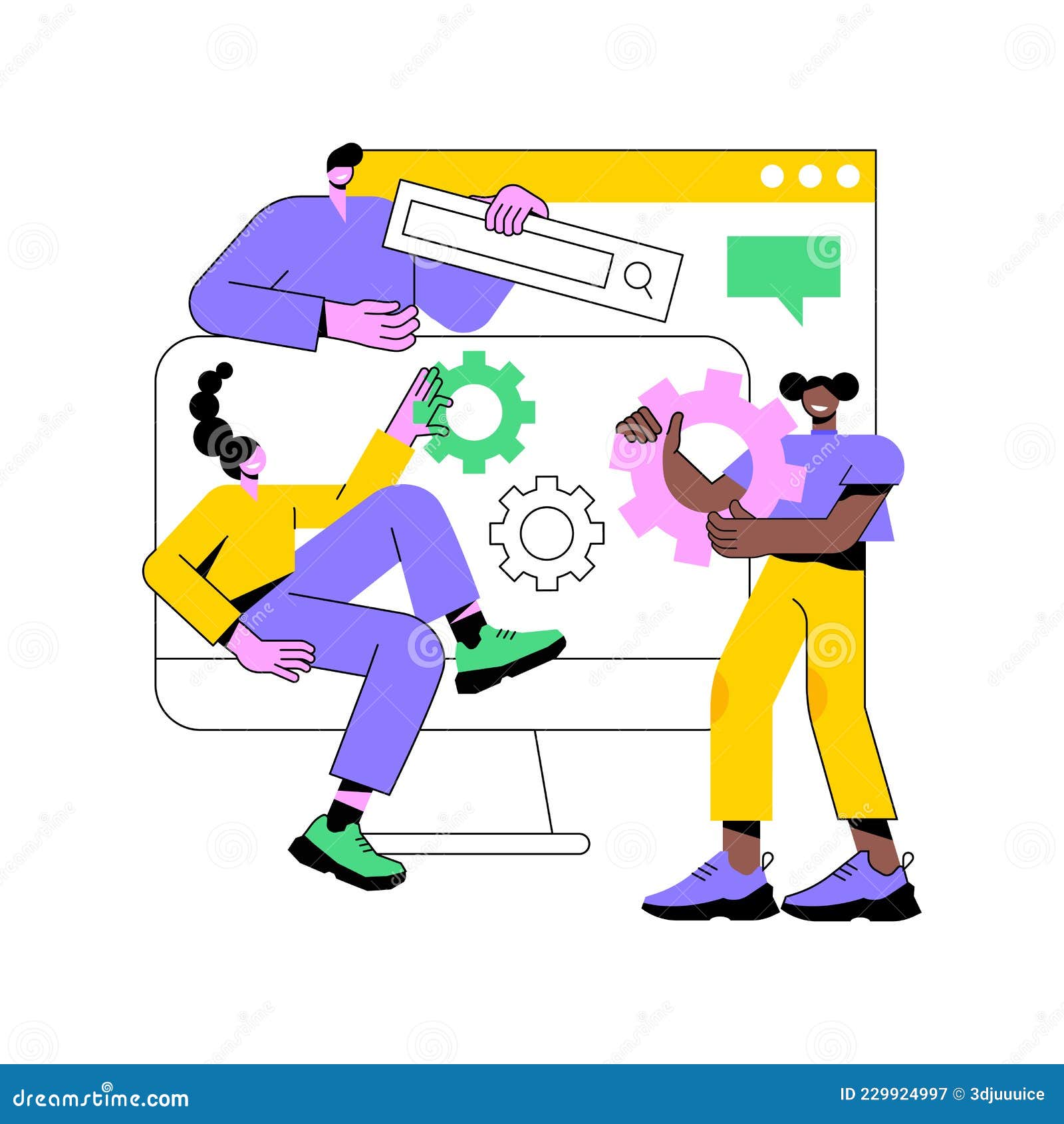 Collaboration Abstract Concept Vector Illustration. Stock Vector ...