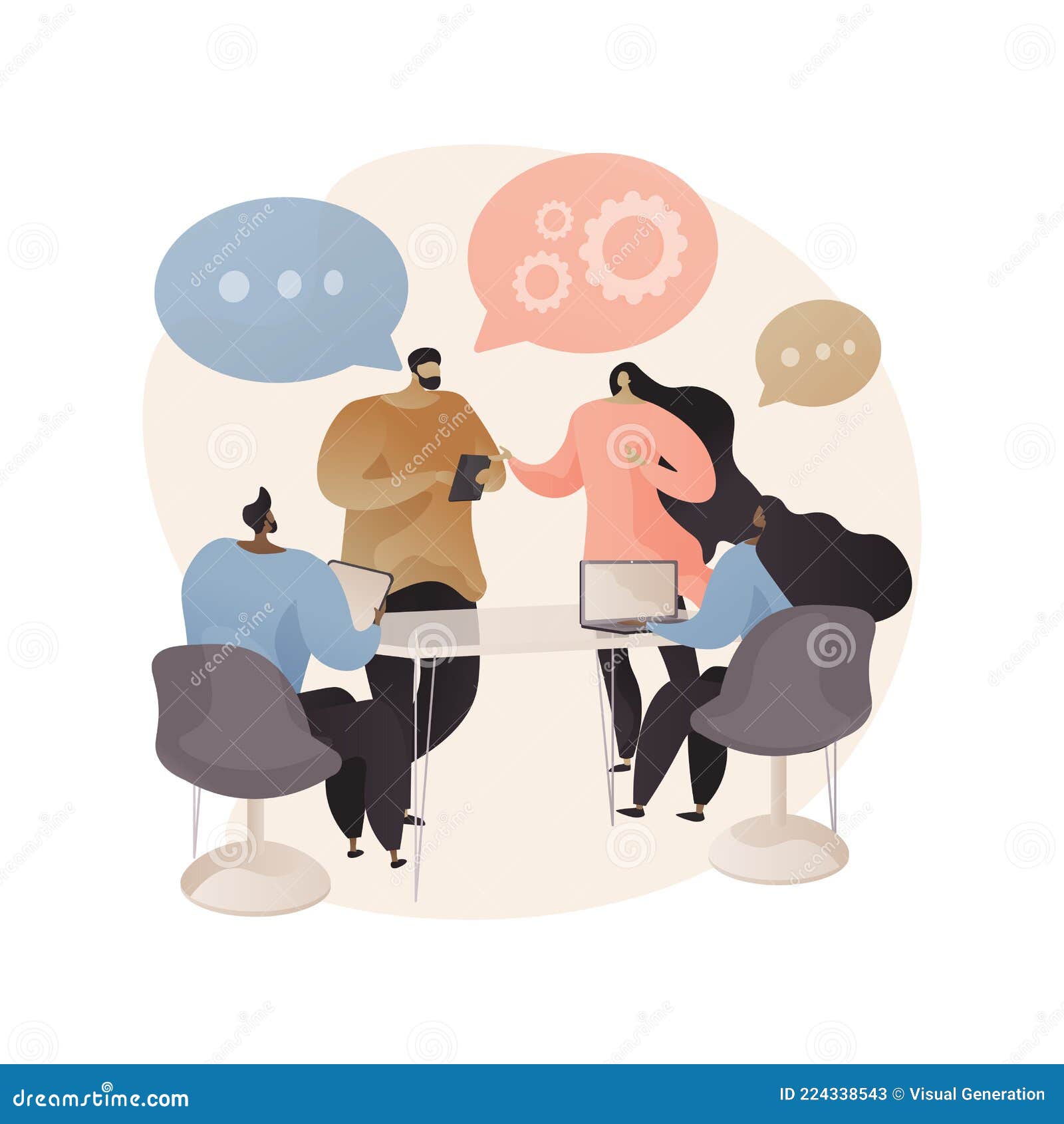 Collaboration Abstract Concept Vector Illustration. Stock Vector ...
