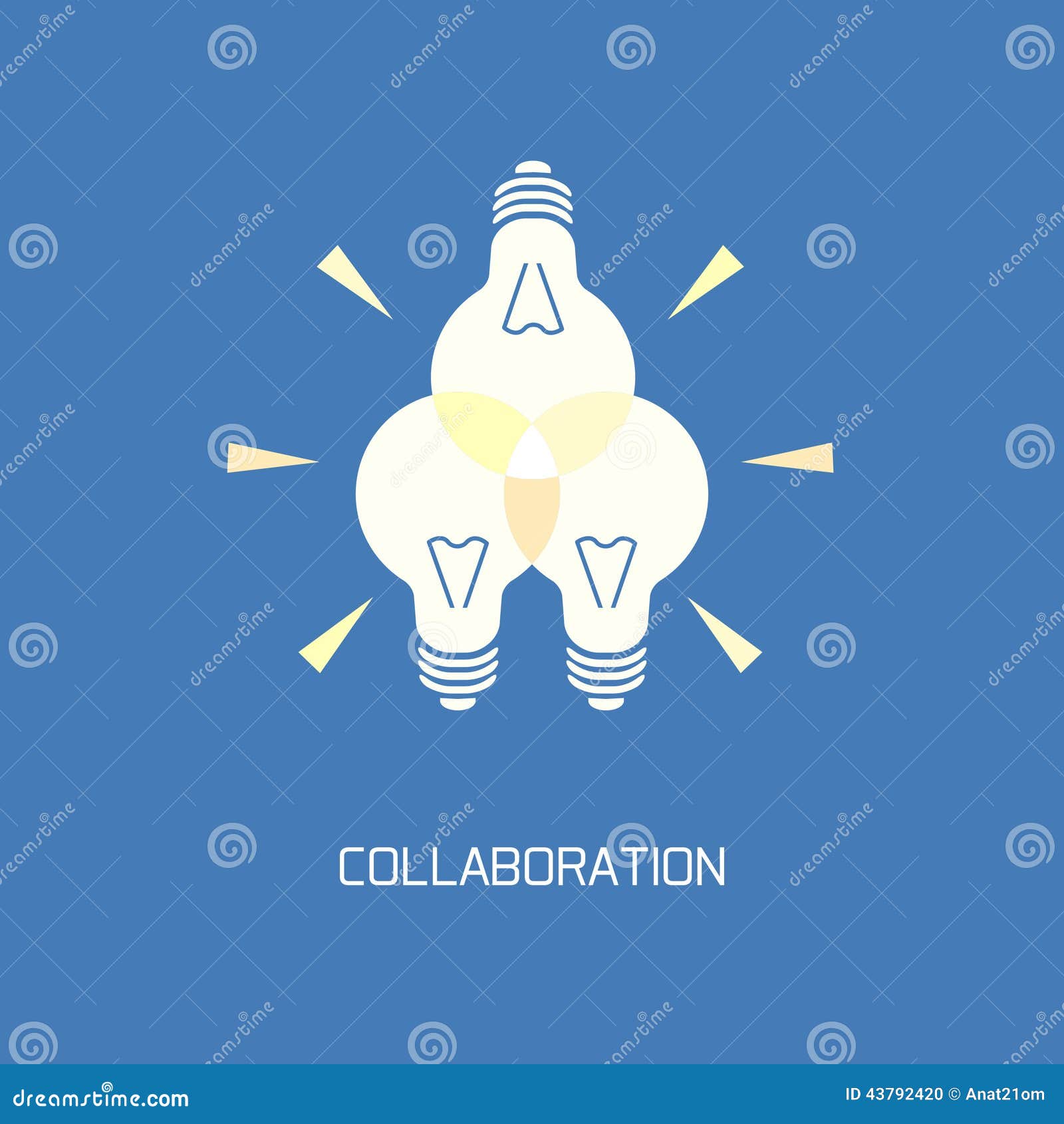 Collaboration. Abstract Symbol Brainstorming Stock Vector ...