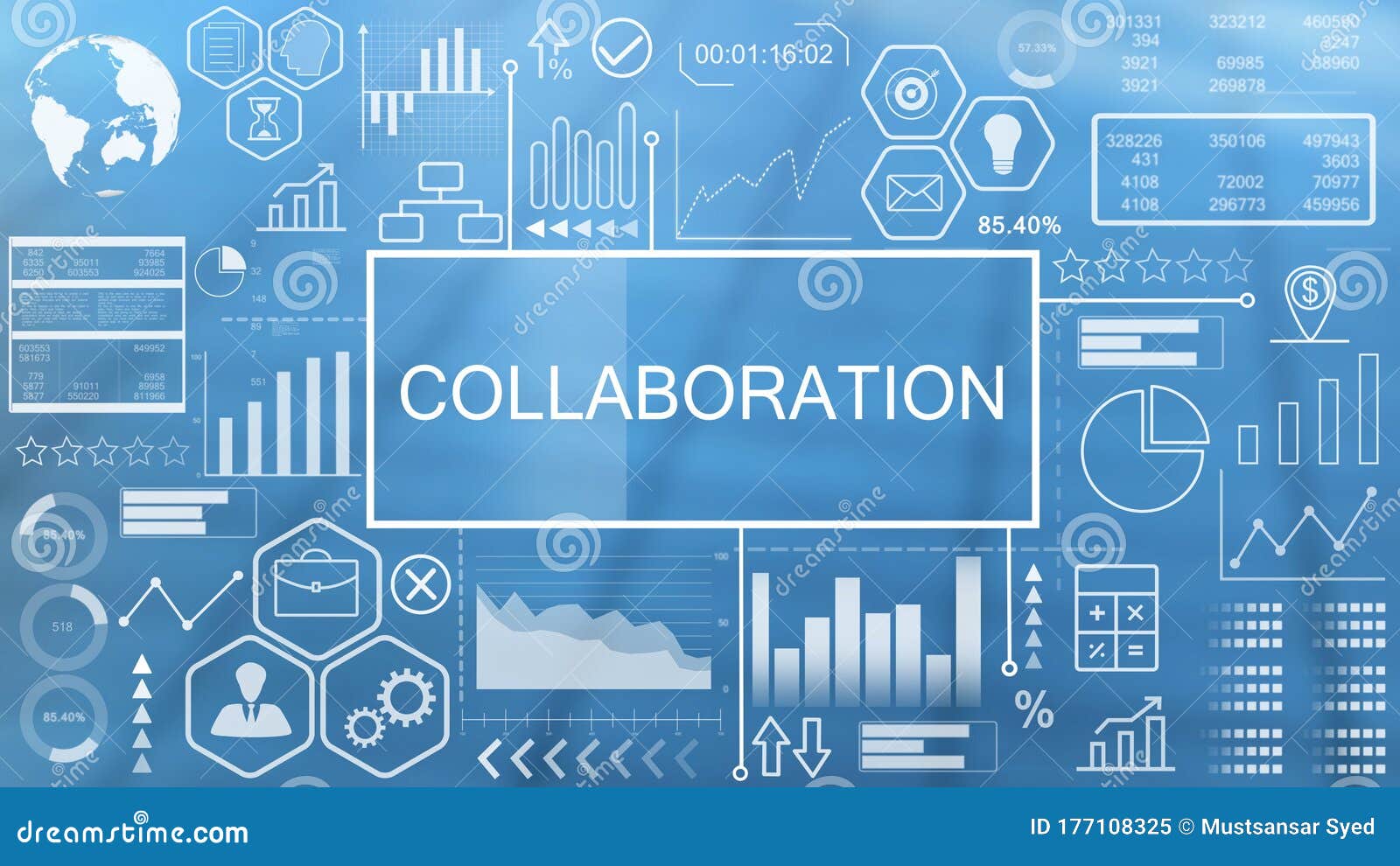 Collaboration, Animated Typography Stock Illustration - Illustration of ...