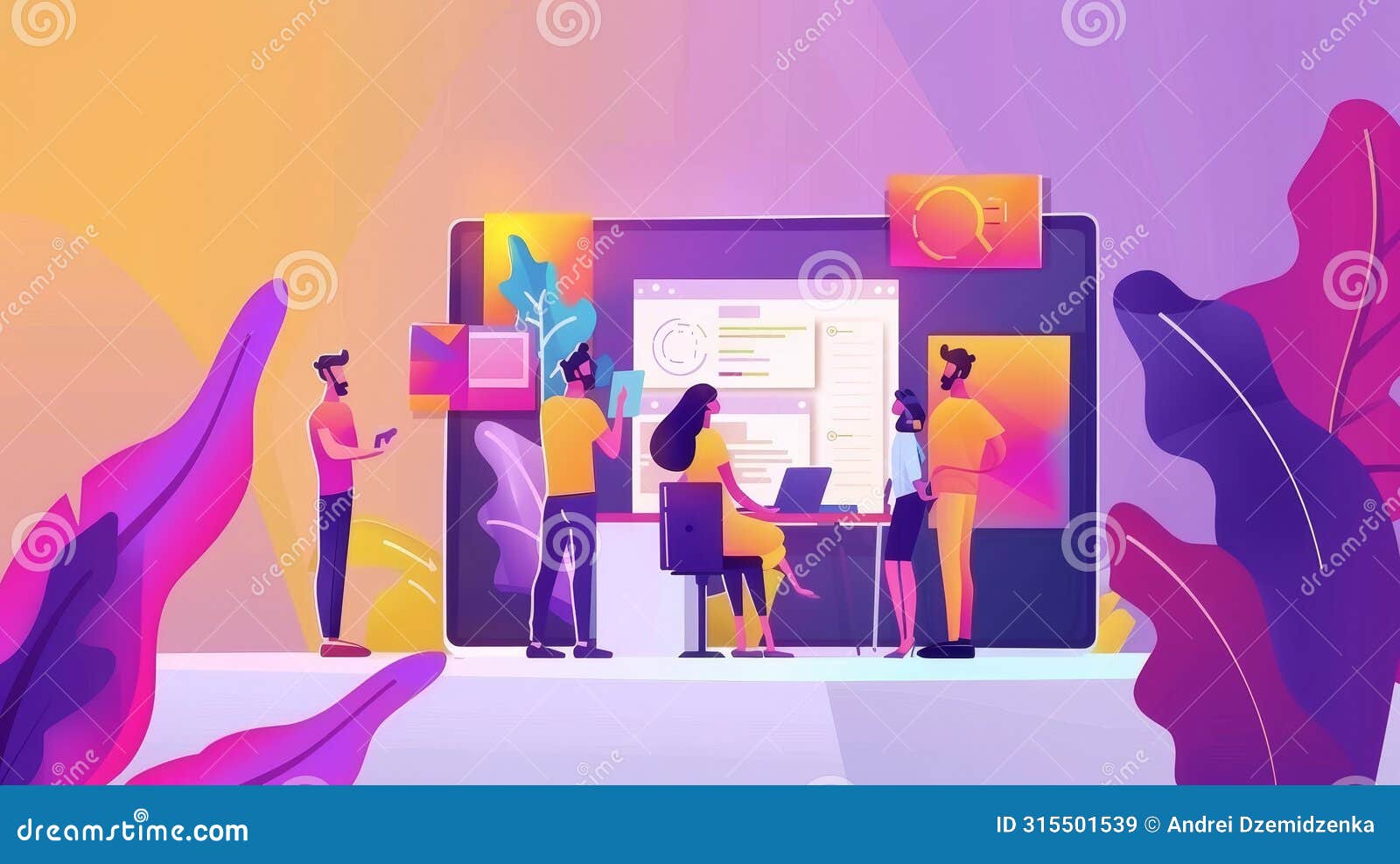 A Collaboration Banner Depicts the Concept of Teamwork and Corporate ...