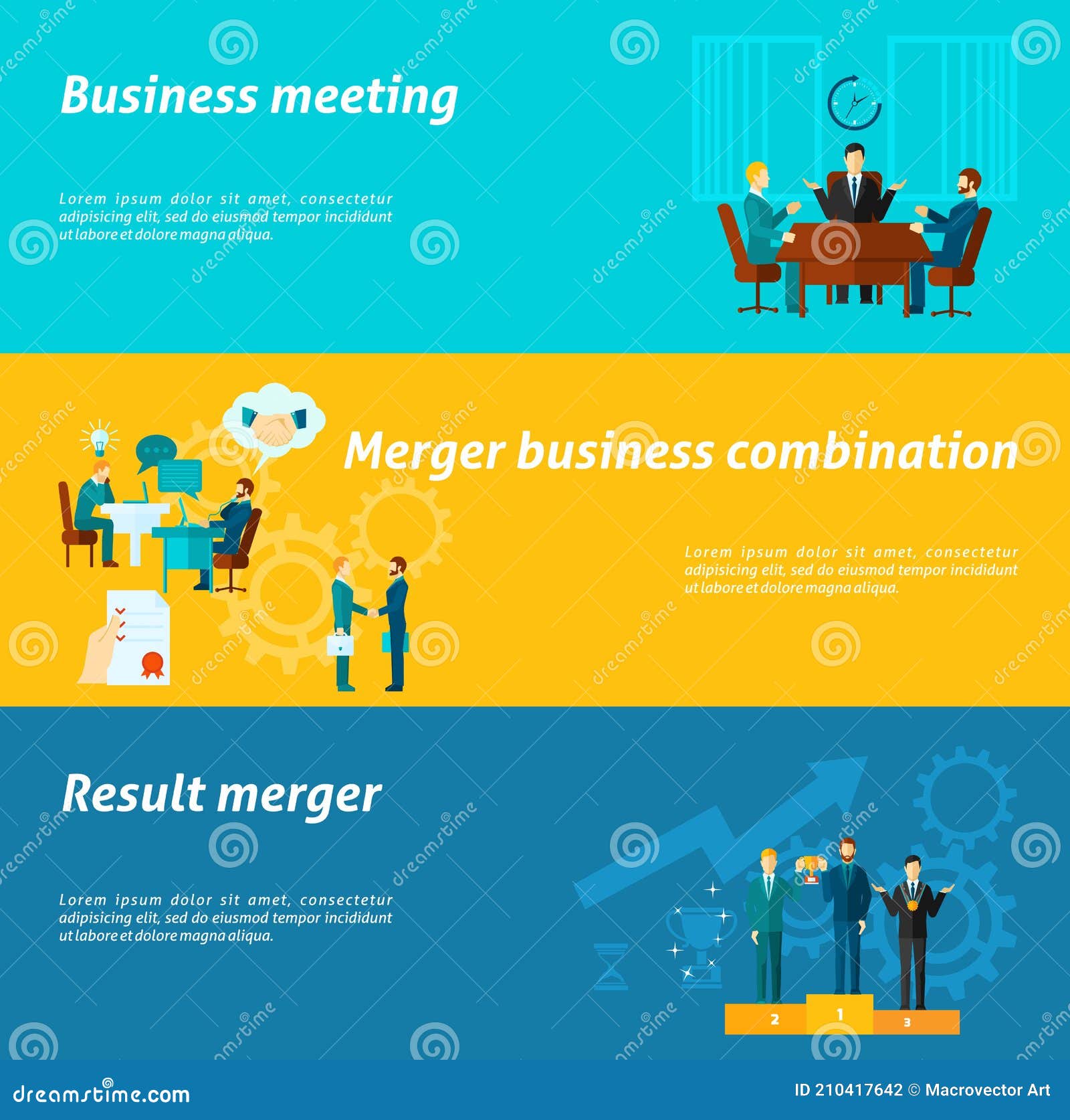 Collaboration Banner Set stock vector. Illustration of bookmark - 210417642