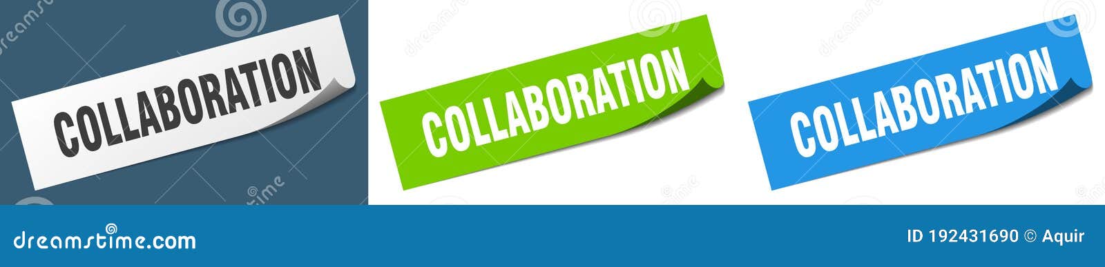 Collaboration Banner. Collaboration Speech Bubble Label Set. Stock ...