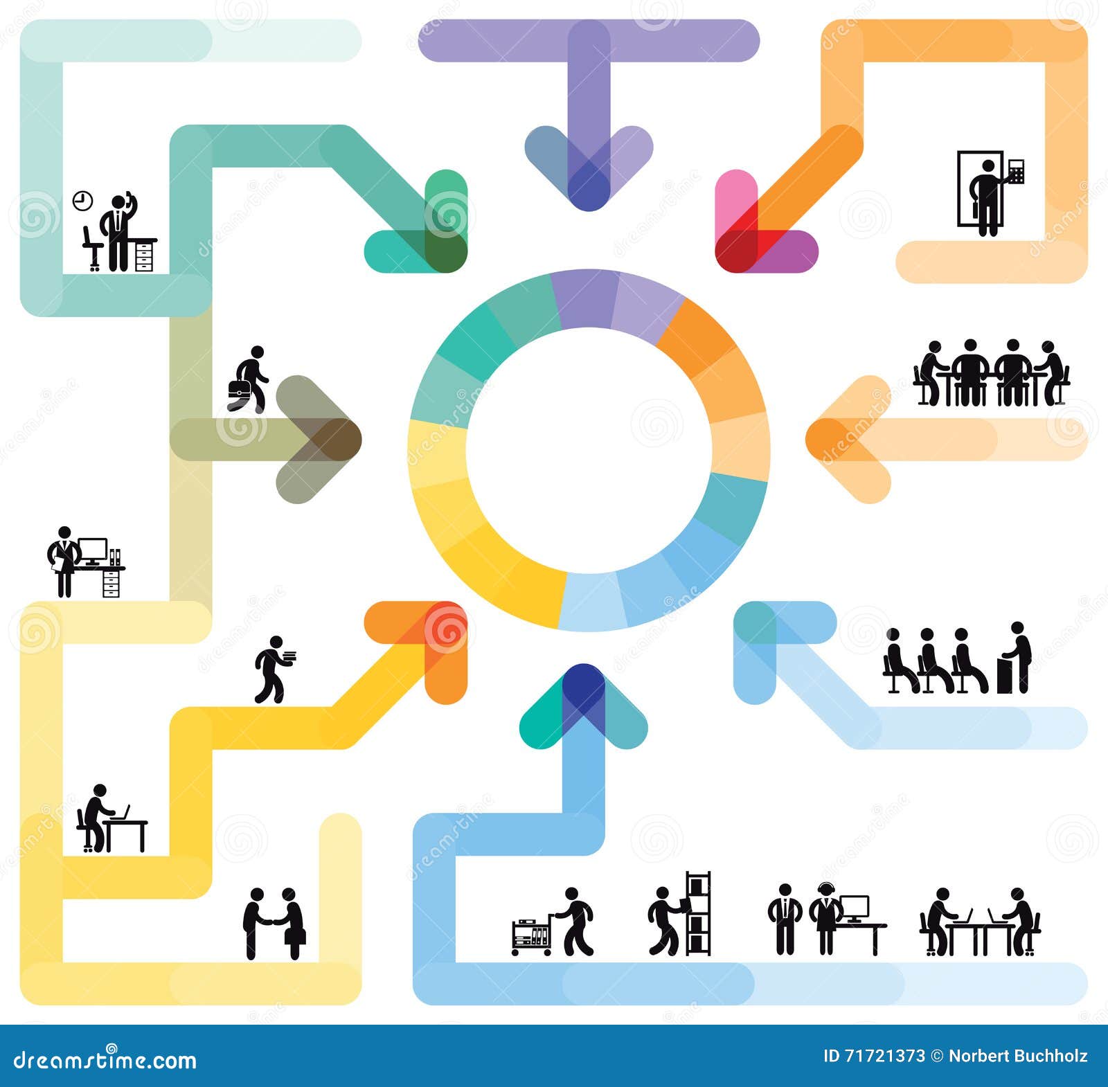 Collaboration of Business Professionals Stock Vector - Illustration of ...