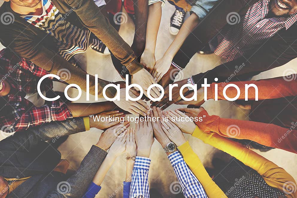 Collaboration Colleagues Cooperation Teamwork Concept Stock Photo ...
