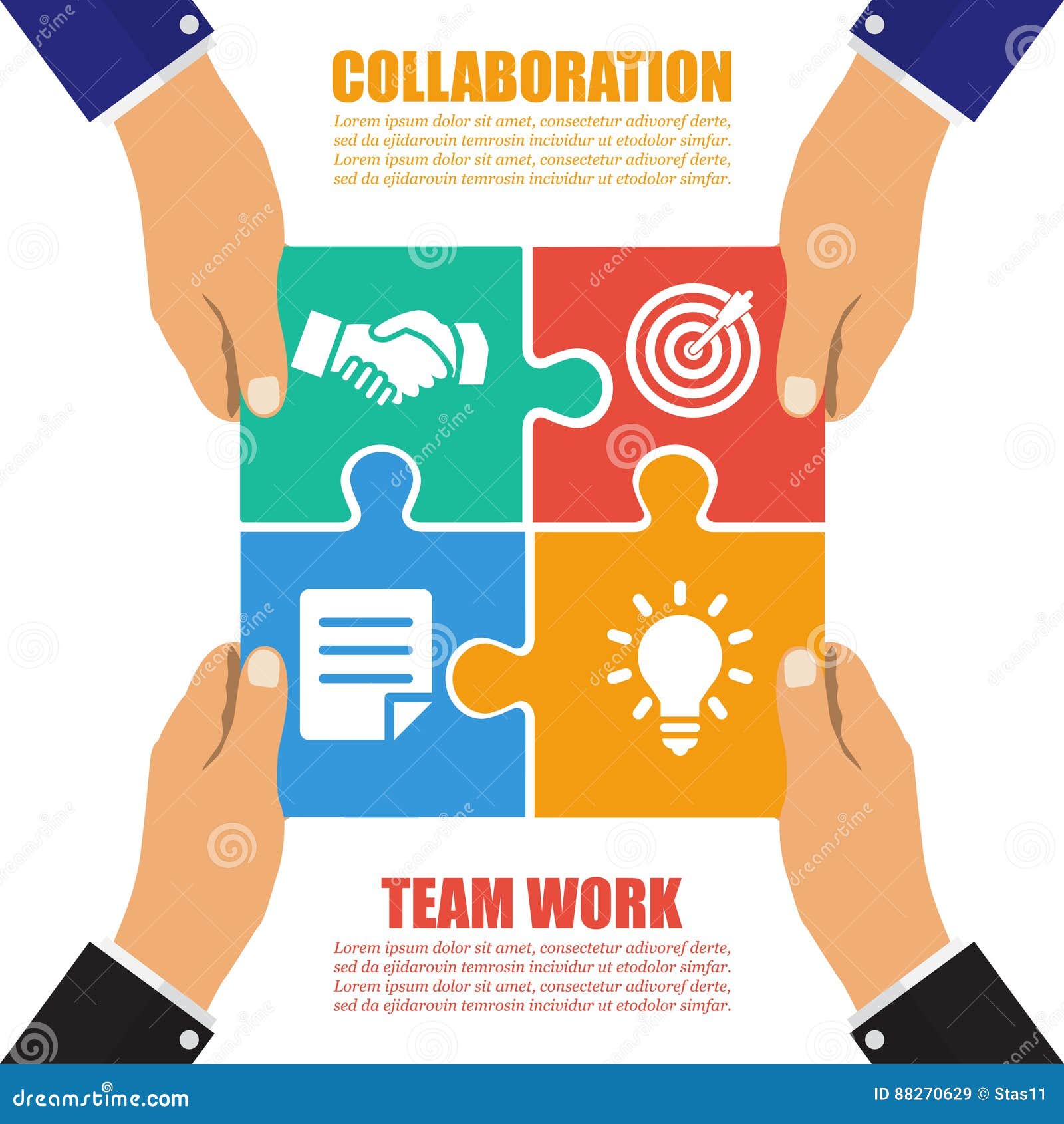 Collaboration Concept. Cooperation, Teamwork. Successful Solution ... Collaboration Concept. Cooperation, Teamwork. Successful Solution ...