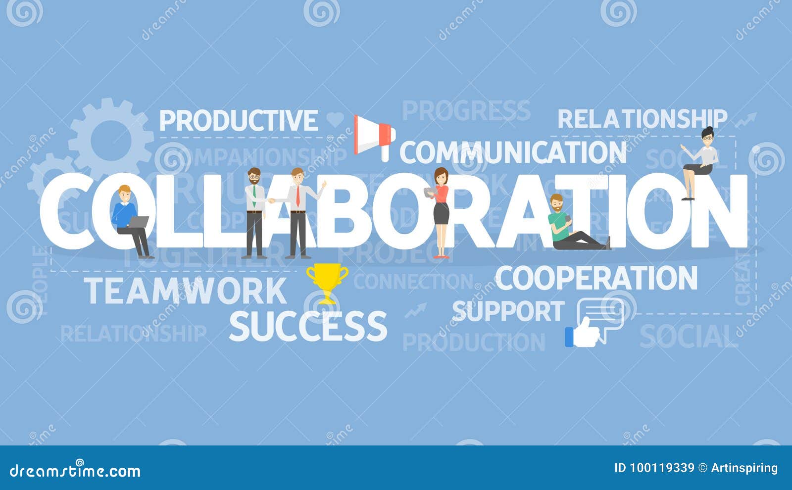 Collaboration Concept Illustration. Stock Vector - Illustration of ...