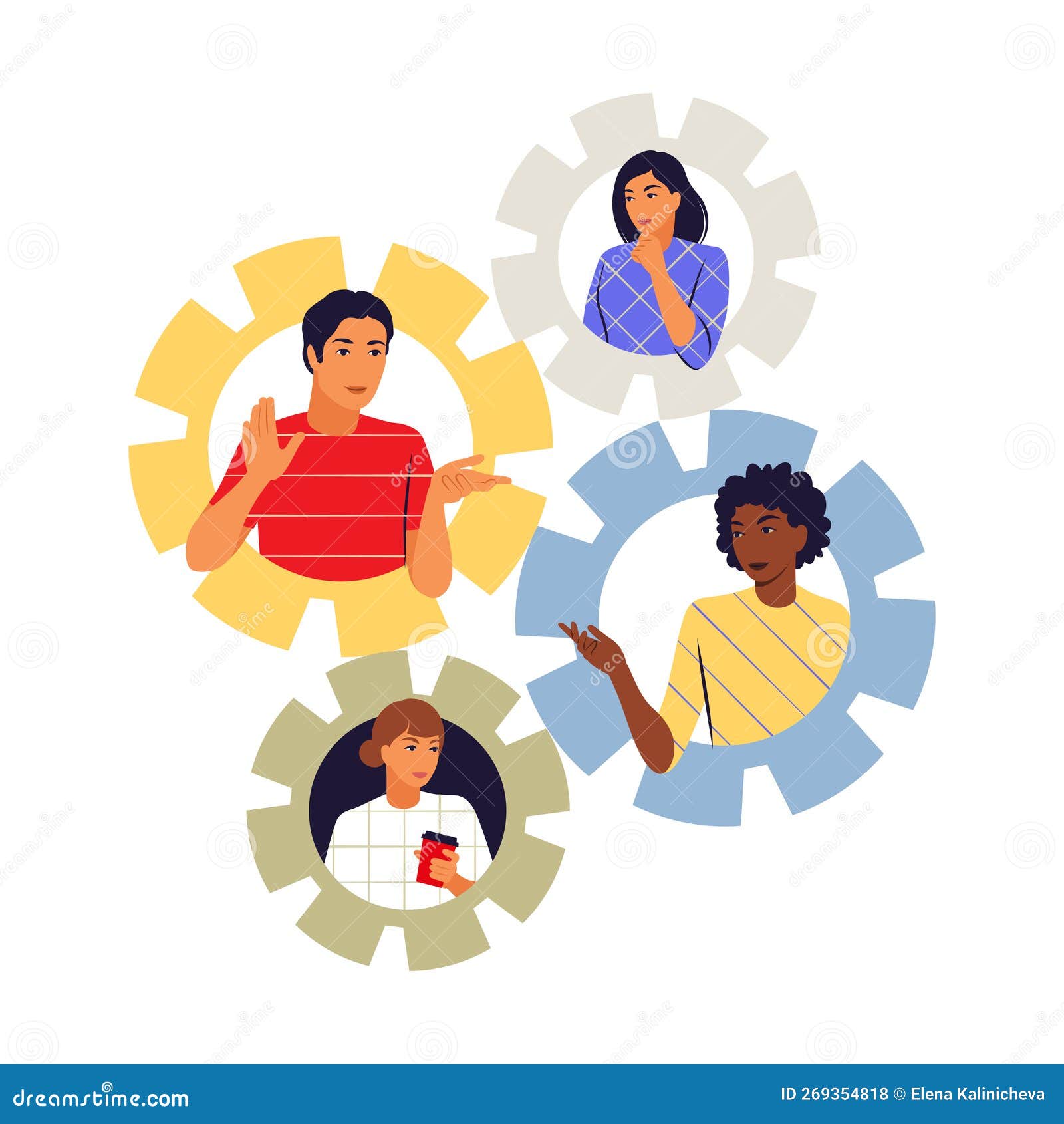 Collaboration Concept. Symbol of Teamwork, Cooperation, Partnership ...