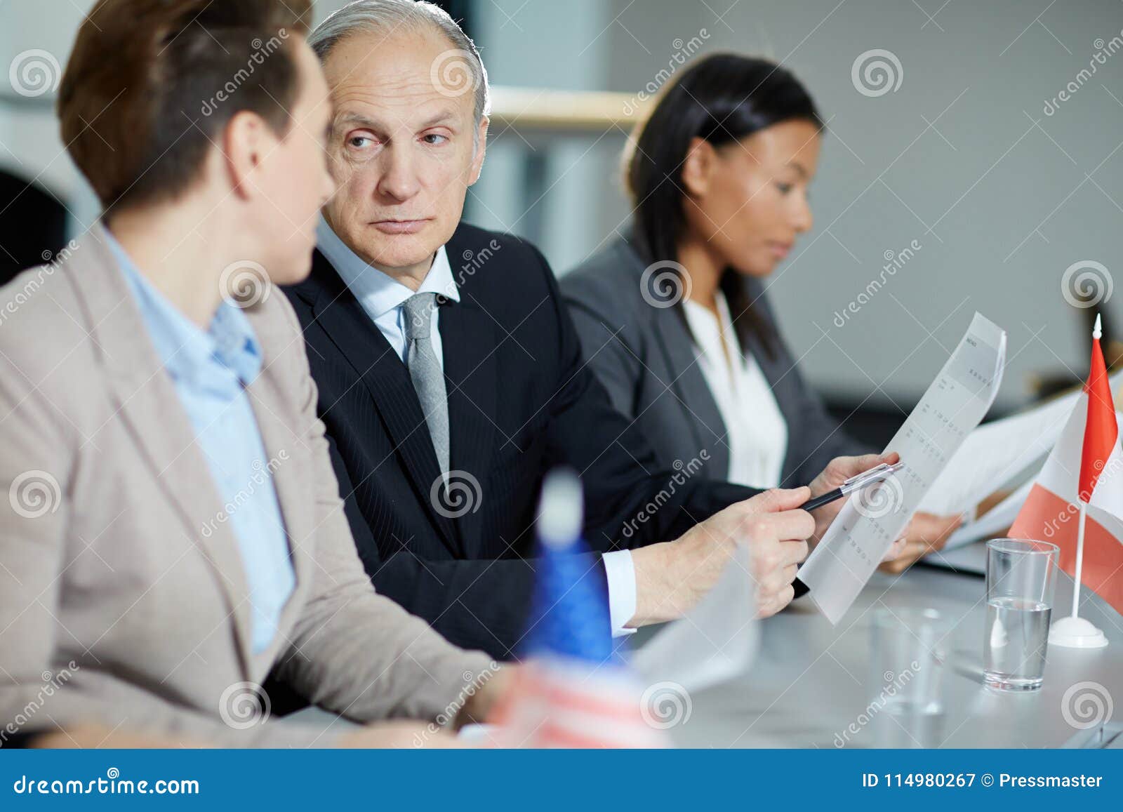 Collaboration stock image. Image of pointing, business - 114980267