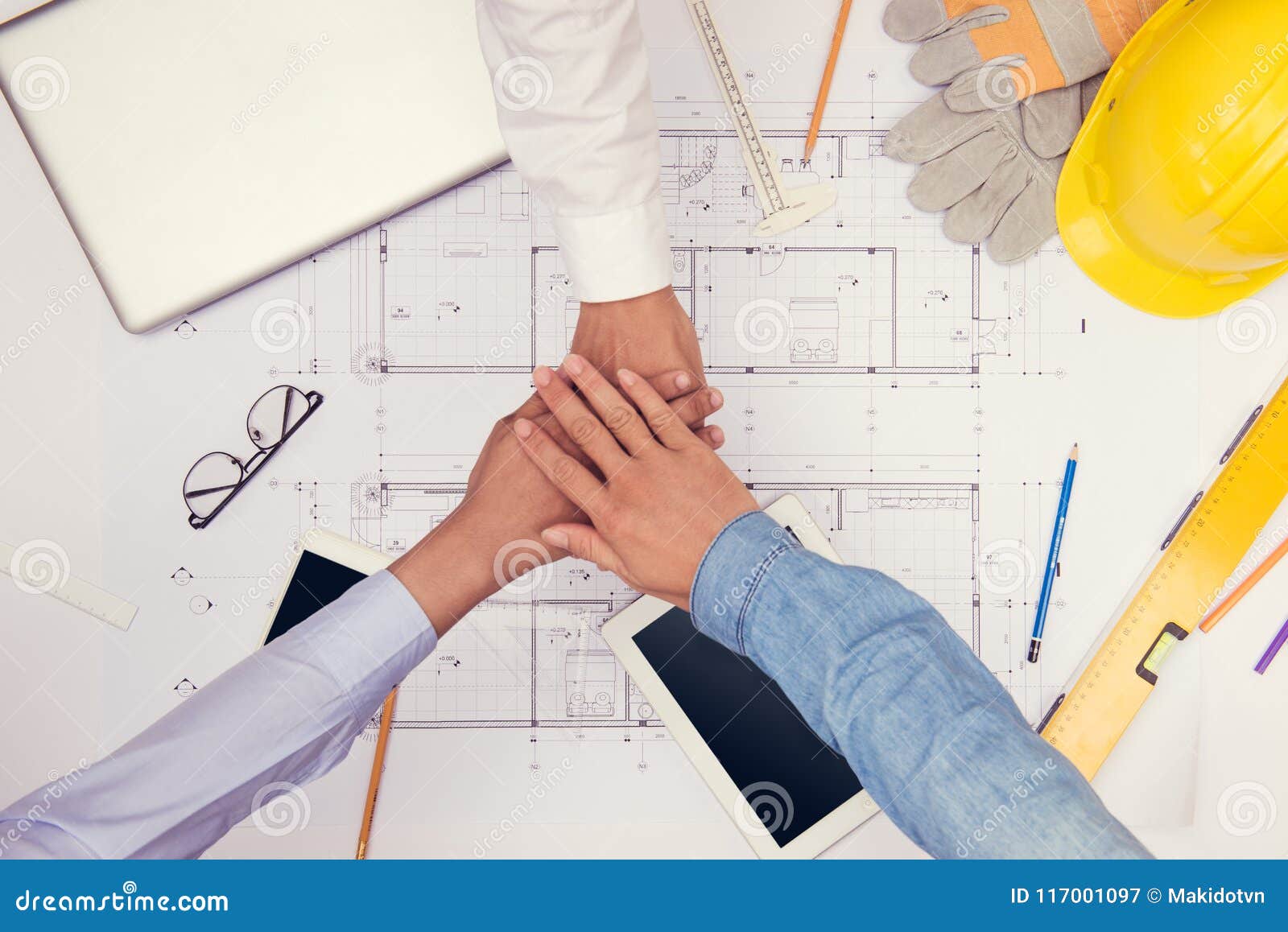 Collaboration Connection Team Brainstorming Inity. Teamwork Stacking ...