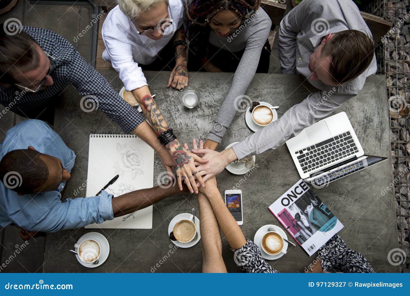 Collaboration Connection Team Brainstorming Unity Stock Image - Image ...