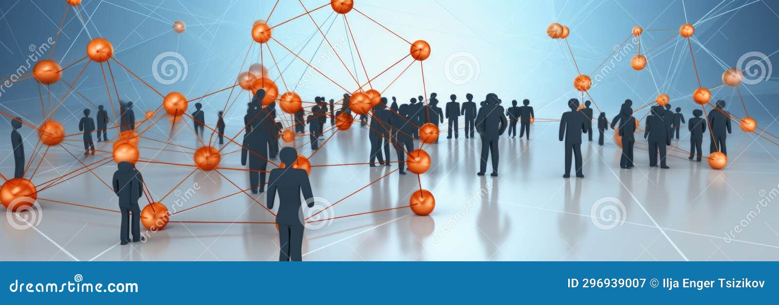 Collaboration and Connectivity Visual Infographic Illustrating Teamwork ...