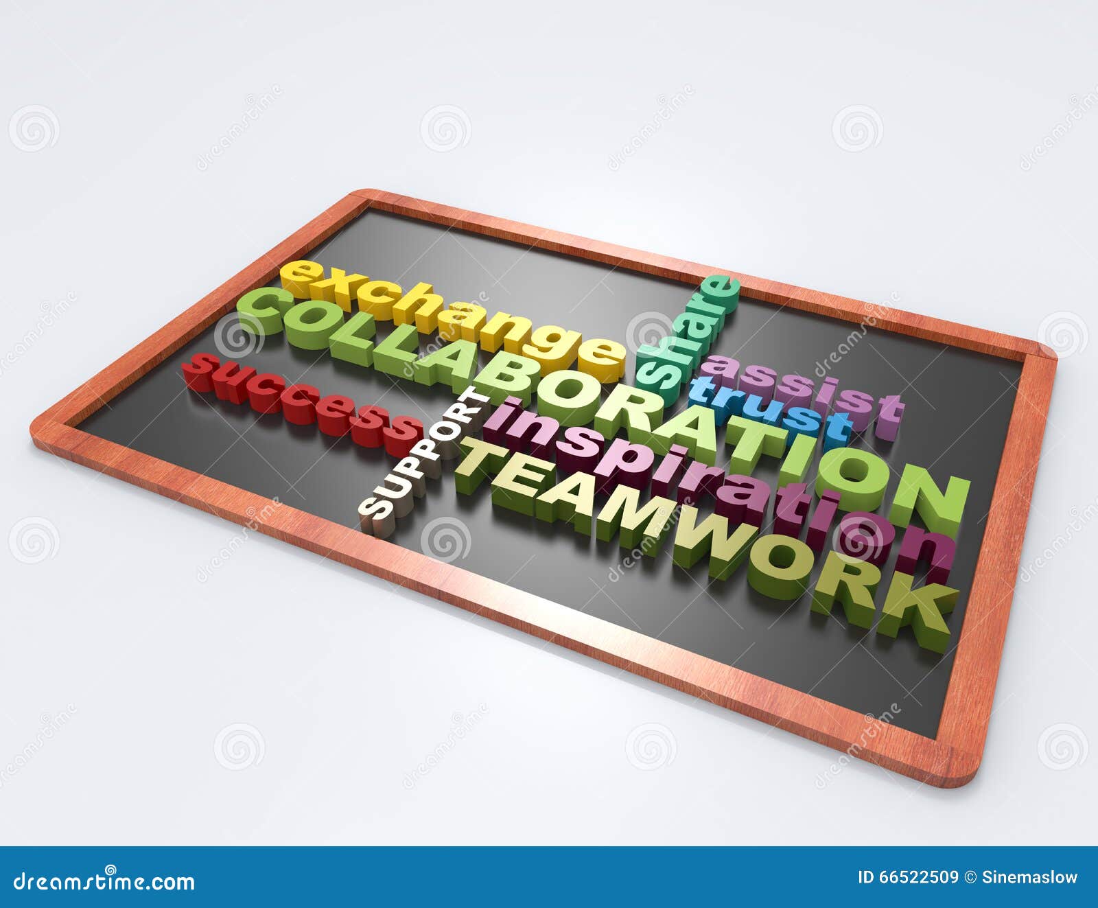Collaboration 3d word stock image. Image of colorful - 66522509