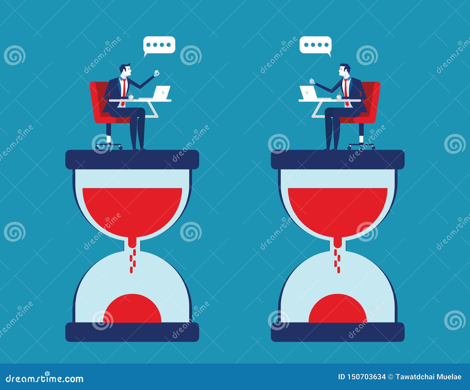 Collaboration and Efficiency. Business People with Partner and Working ...