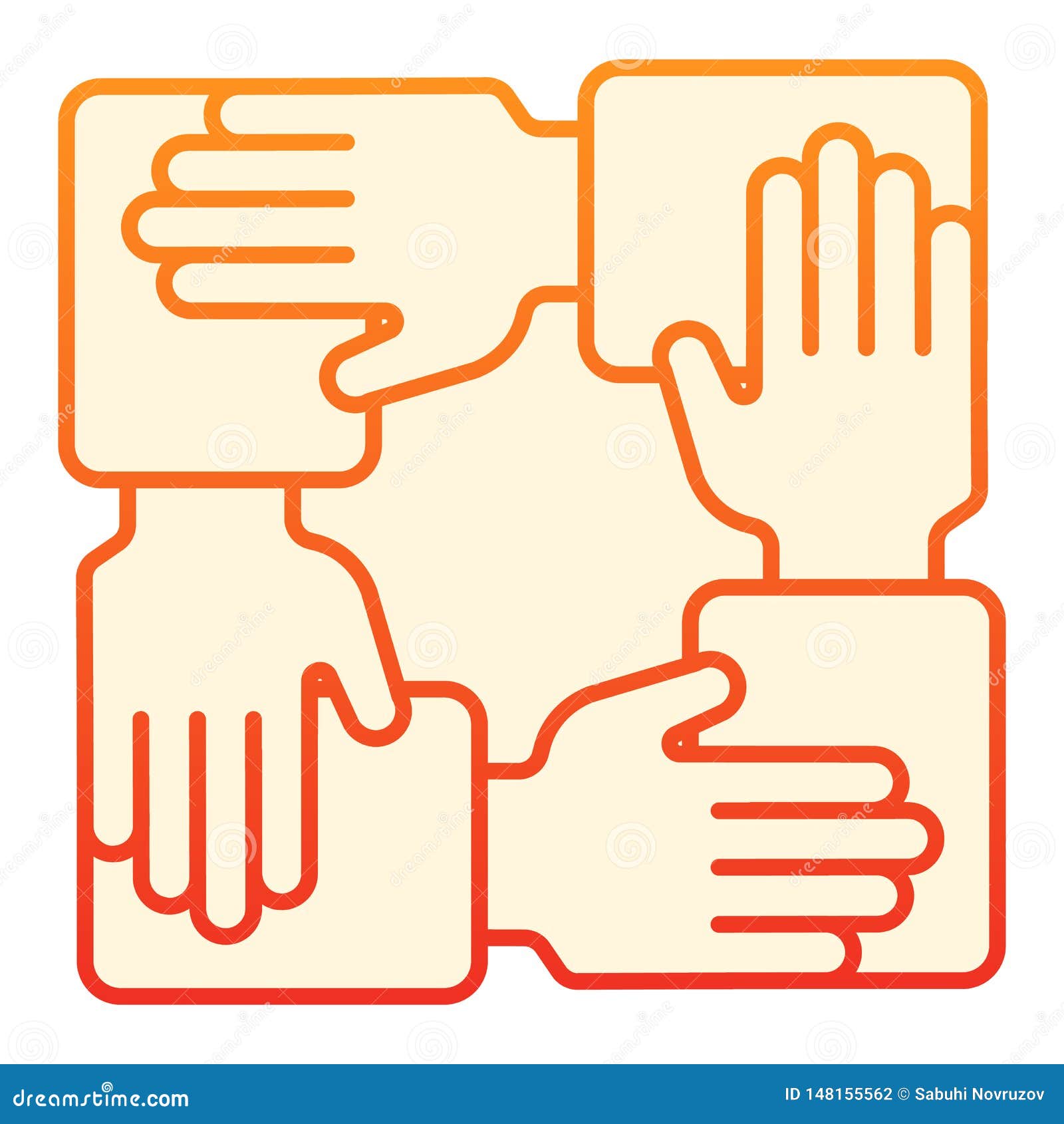 Collaboration Flat Icon. Hands Community Orange Icons in Trendy Flat ... Collaboration Flat Icon. Hands Community Orange Icons in Trendy Flat ...