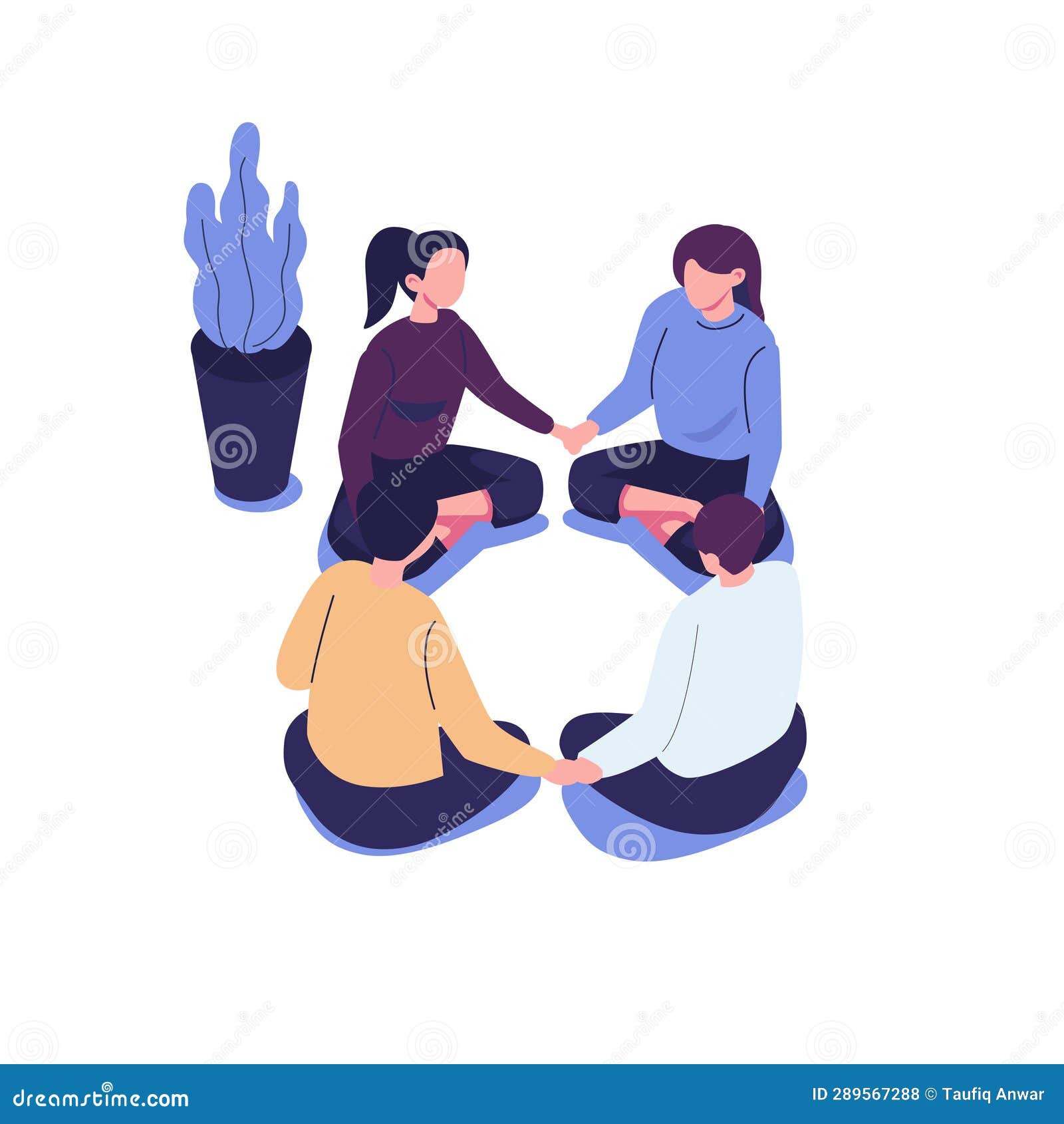 Collaboration Flat Style Isometric Illustration Vector Design Stock ...
