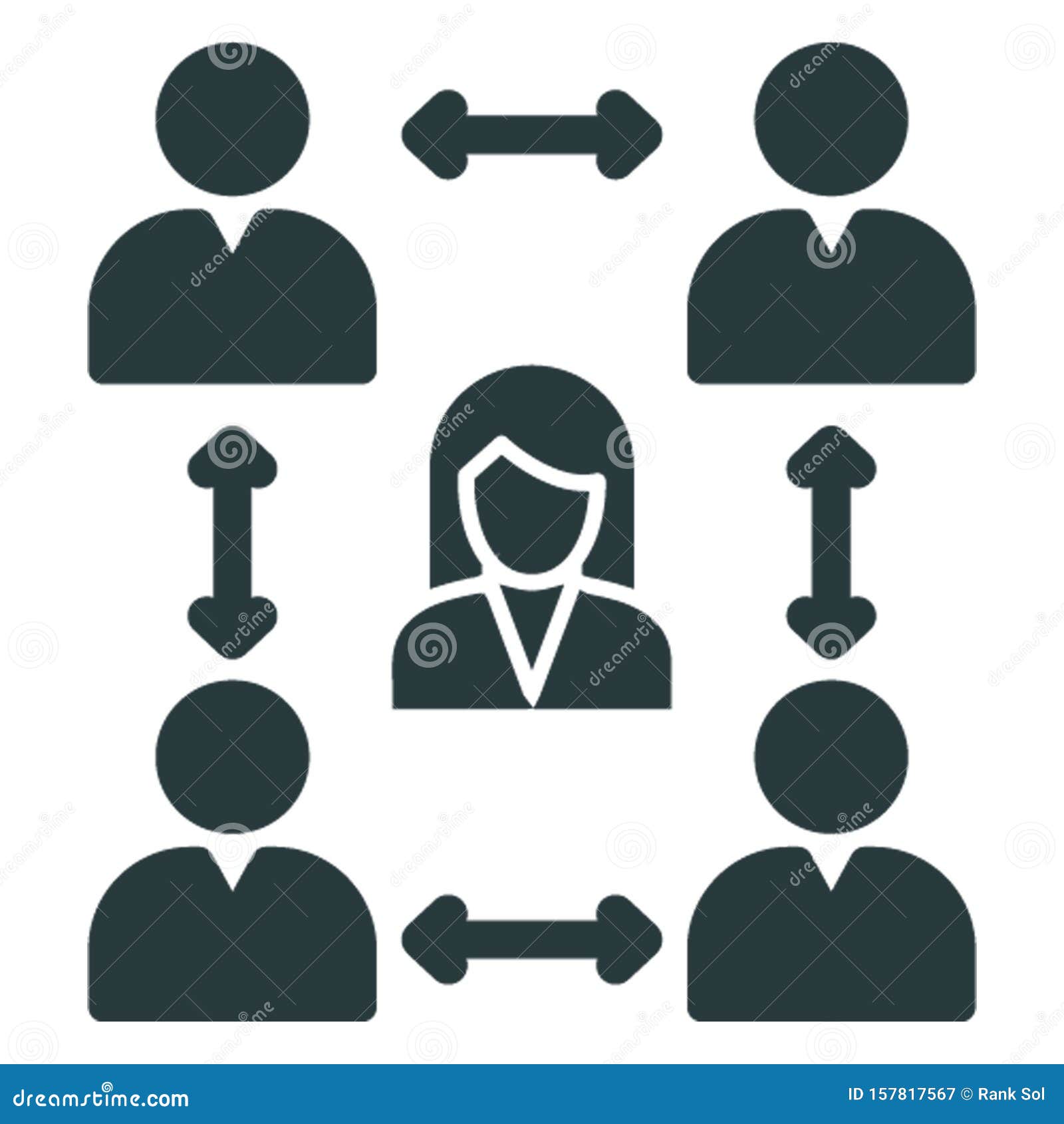 Collaboration, Group Communication . . Vector Icon Which Can Easily ...