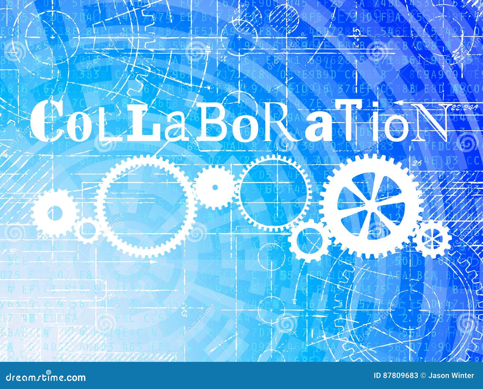 Collaboration High Tech Background Stock Vector - Illustration of ...