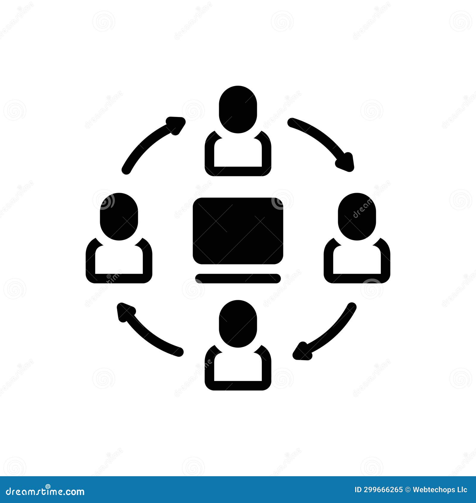 Black Solid Icon for Collaboration, Copartnership and Teamwork Stock ...