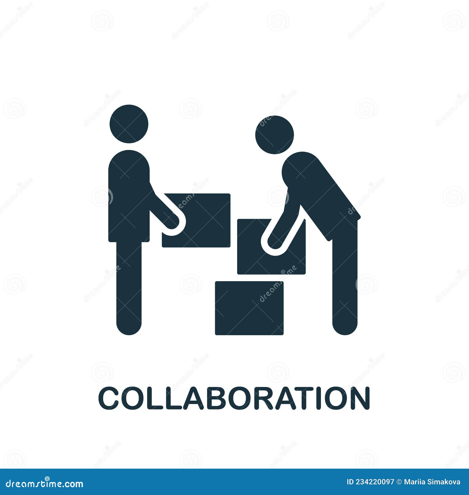 Collaboration Icon Monochrome Simple Element From Core Value