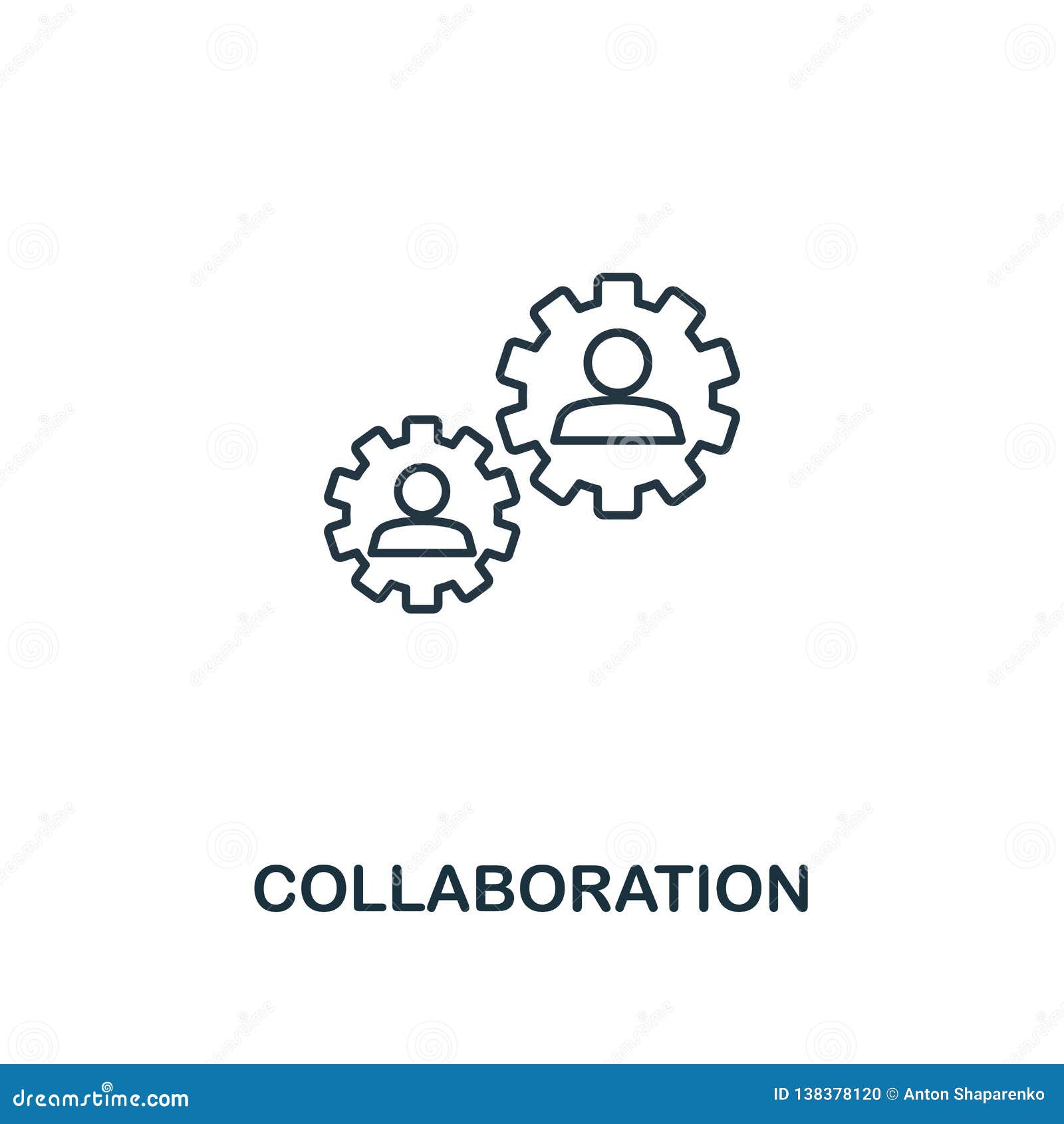 Collaboration Icon. Thin Outline CreativeCollaboration Design from Soft ...