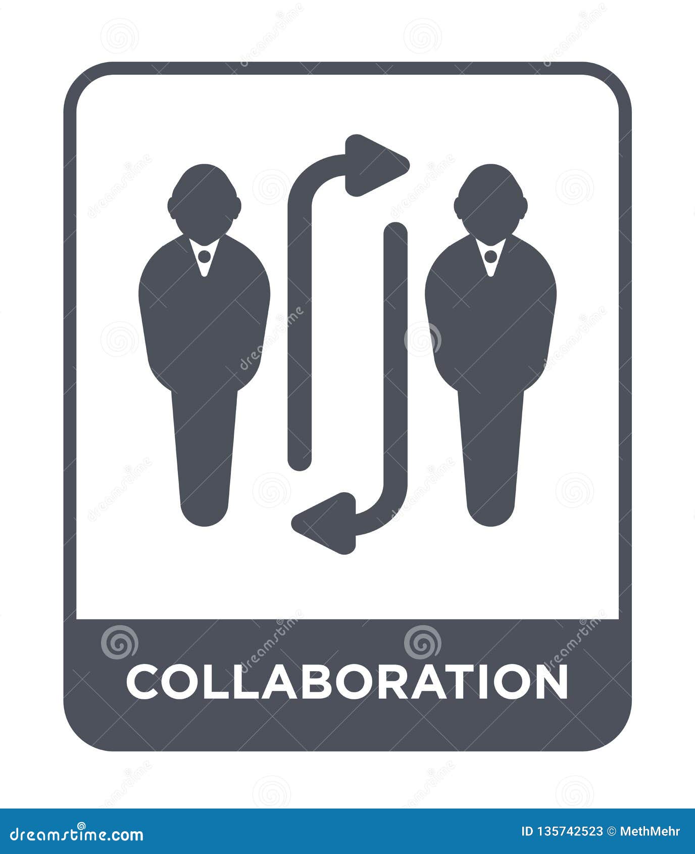 Collaboration Icon in Trendy Design Style. Collaboration Icon Isolated ...