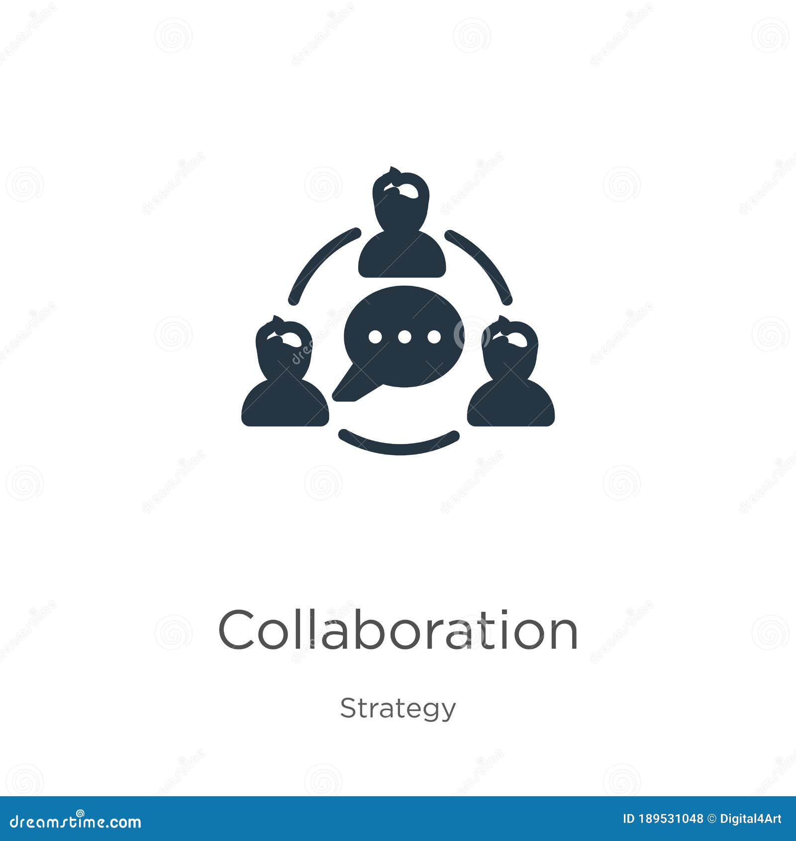 Collaboration Icon Vector. Trendy Flat Collaboration Icon from Strategy ...