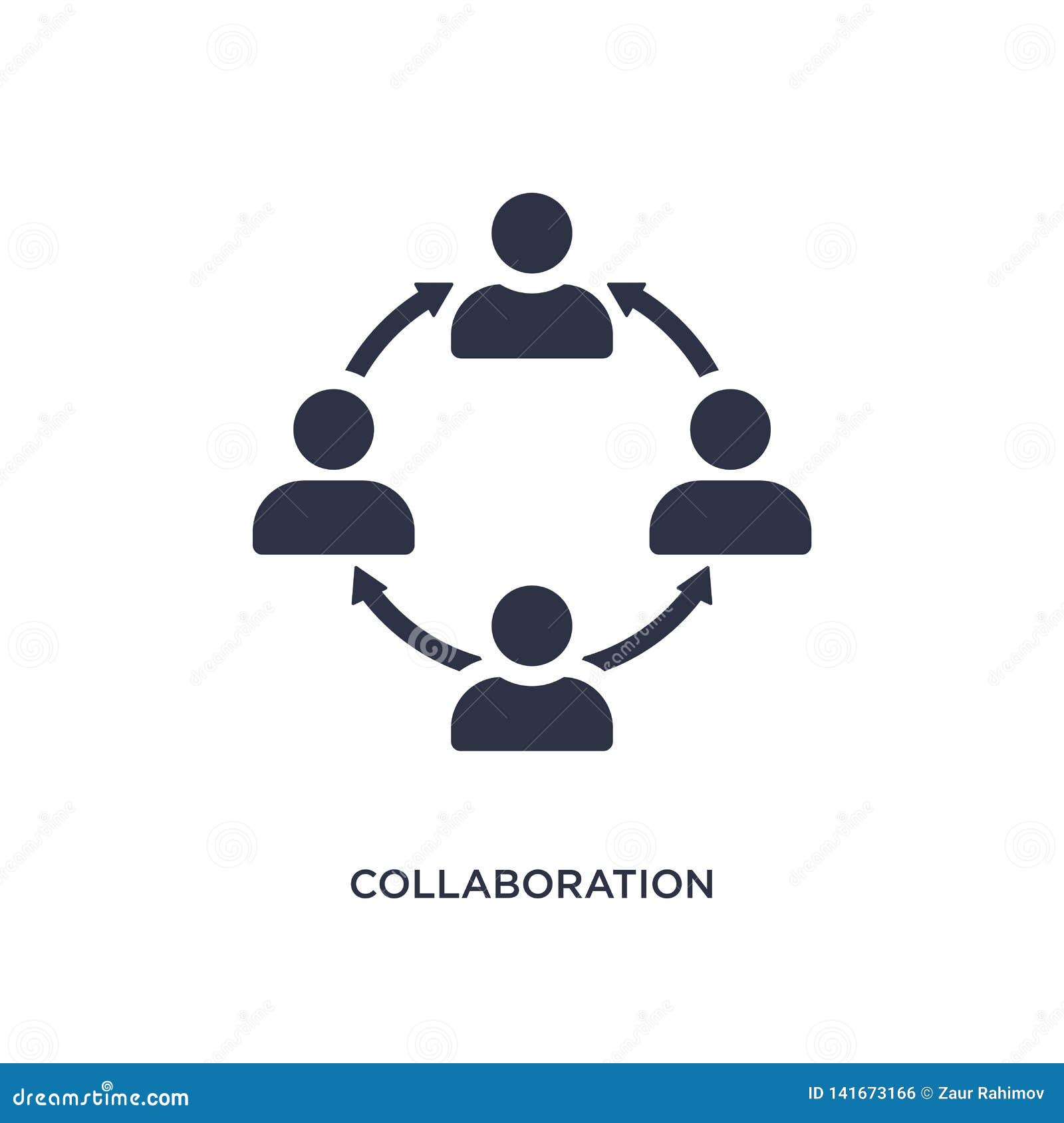 Collaboration Icon on White Background. Simple Element Illustration ...