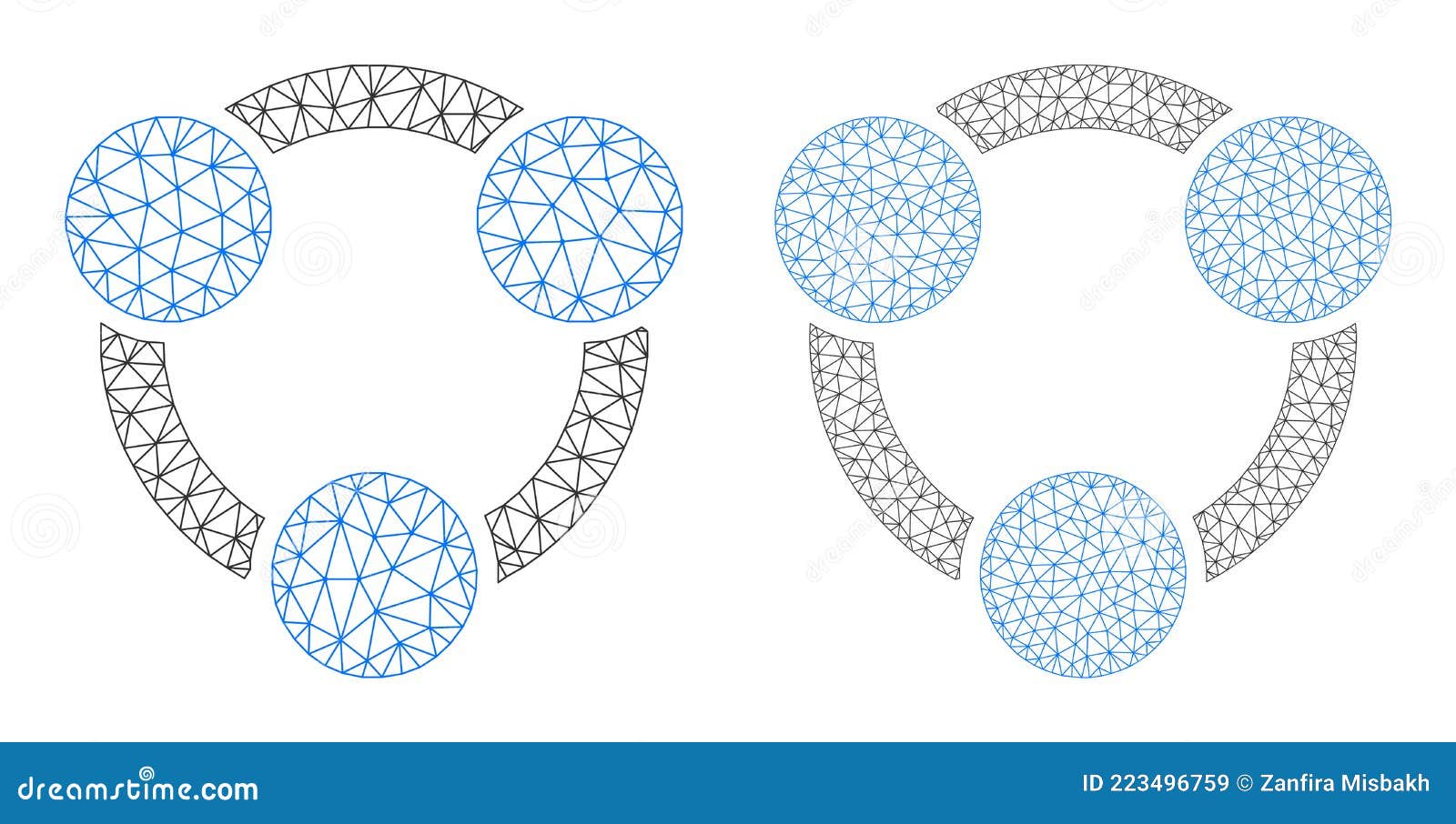 Collaboration Icons - Vector Triangular Mesh Stock Vector ...