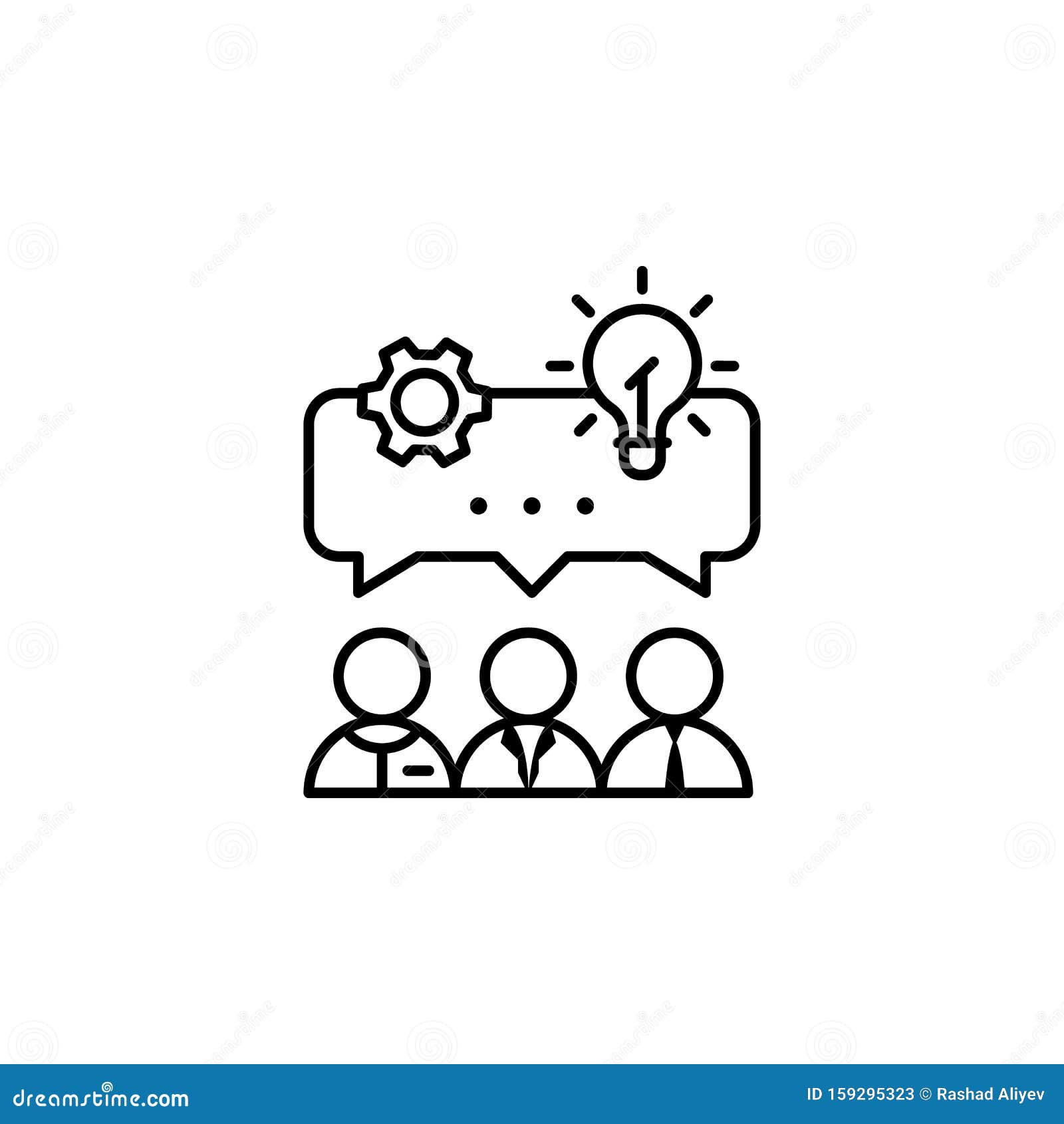 Collaboration Idea Icon Vector Set. Entrepreneurship Illustration Sign ...