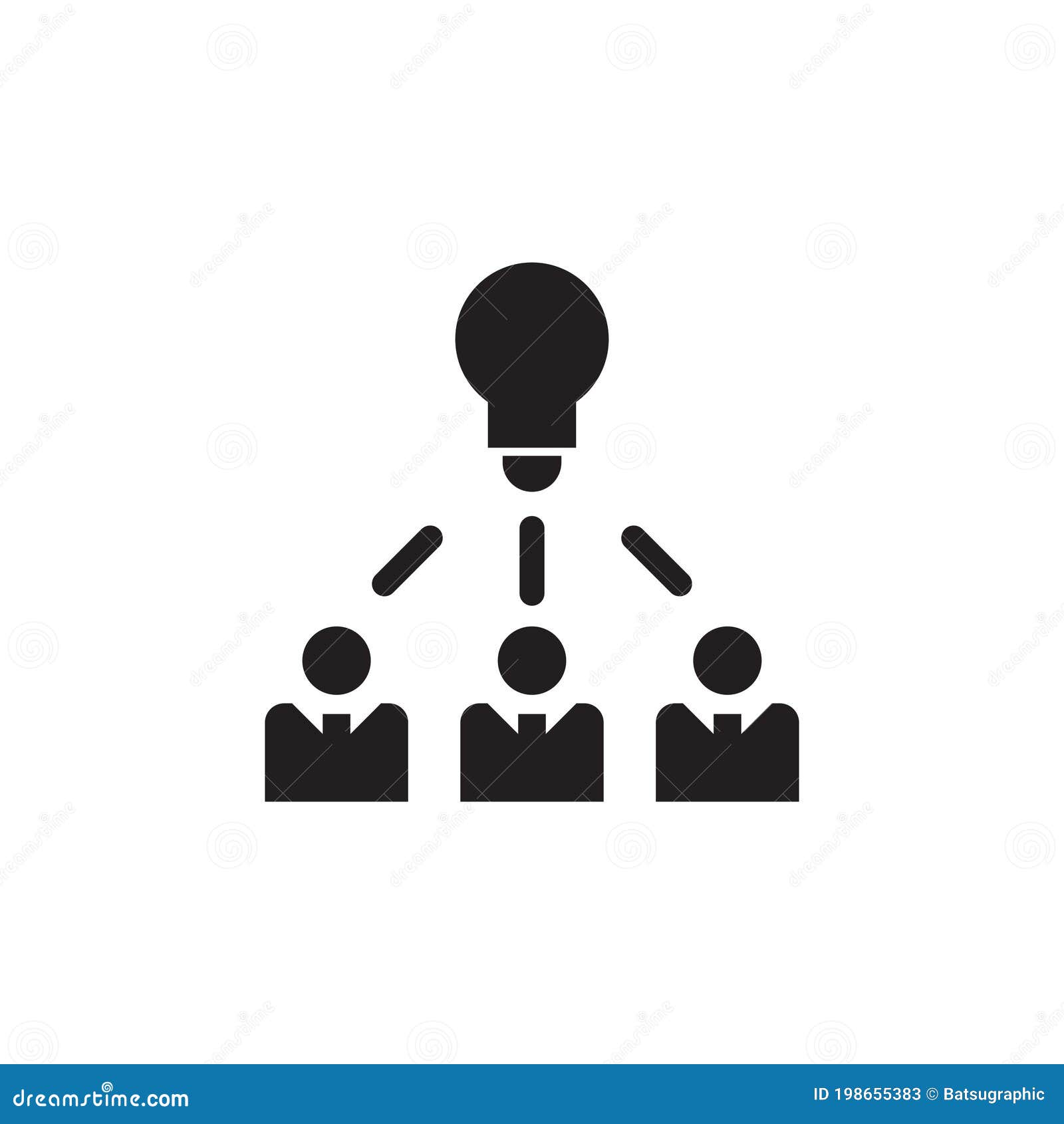 Collaboration Idea Icon Vector Set. Entrepreneurship Illustration Sign ...