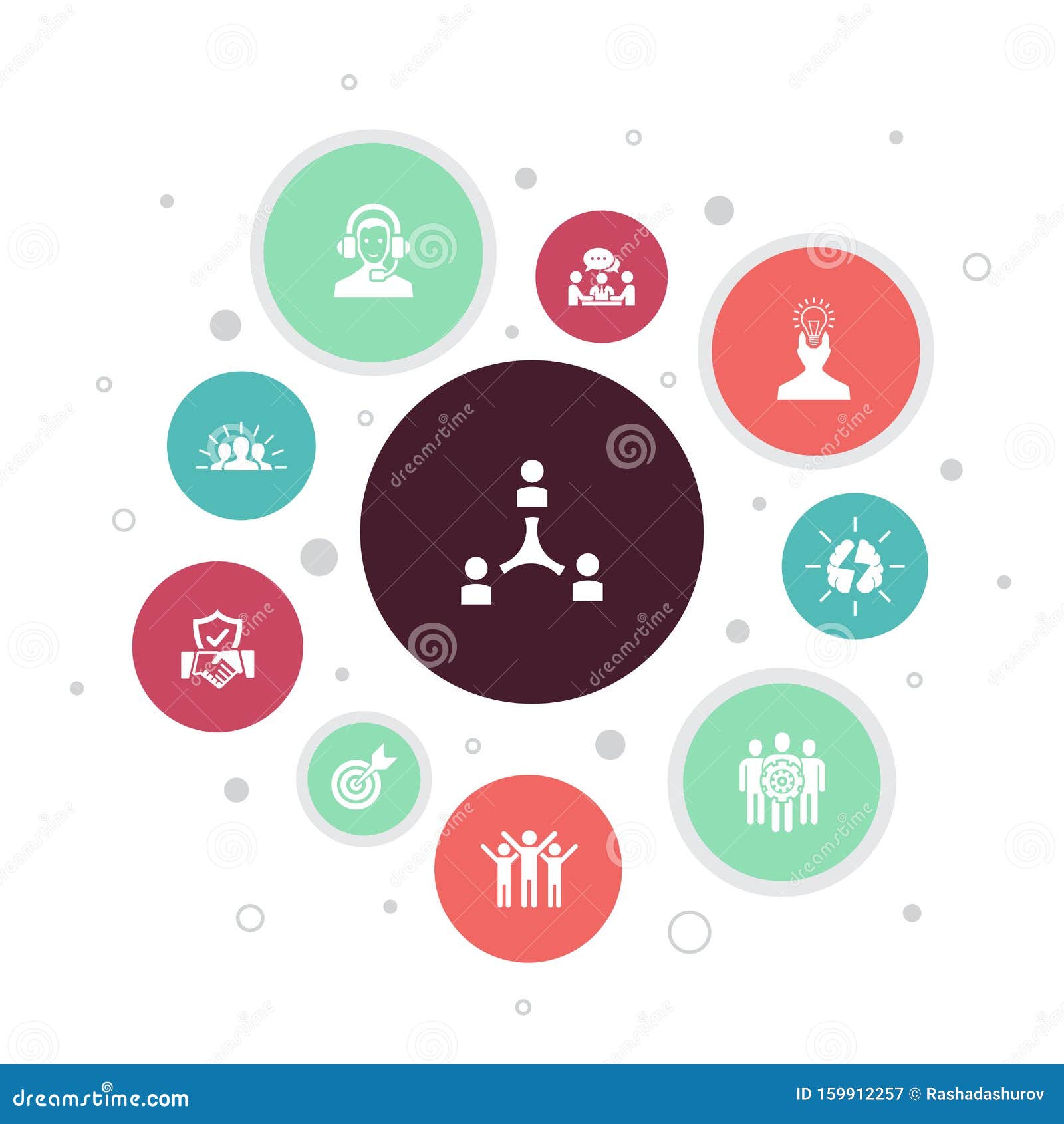 Collaboration Infographic 10 Steps Stock Vector - Illustration of ...