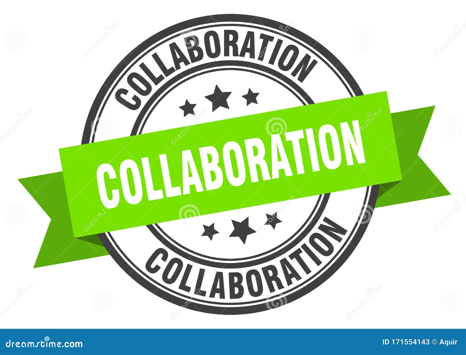 Collaboration Label. Collaboration Round Band Sign Stock Vector ...