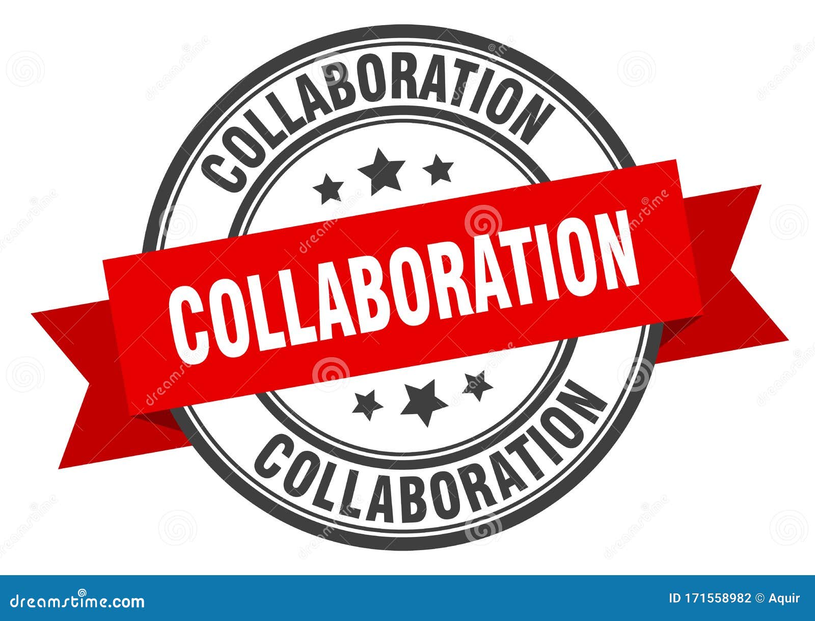 Collaboration Label. Collaboration Round Band Sign Stock Vector ...