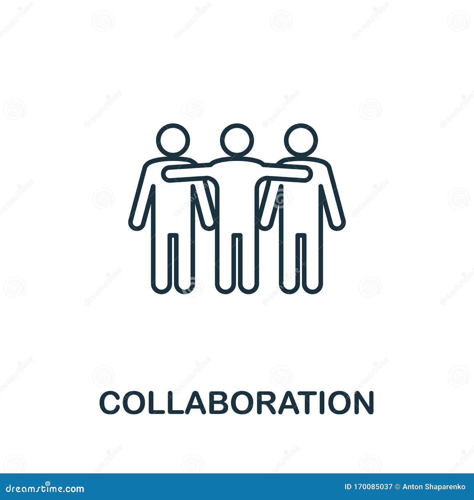 Collaboration Line Icon. Thin Style Element from Business ...