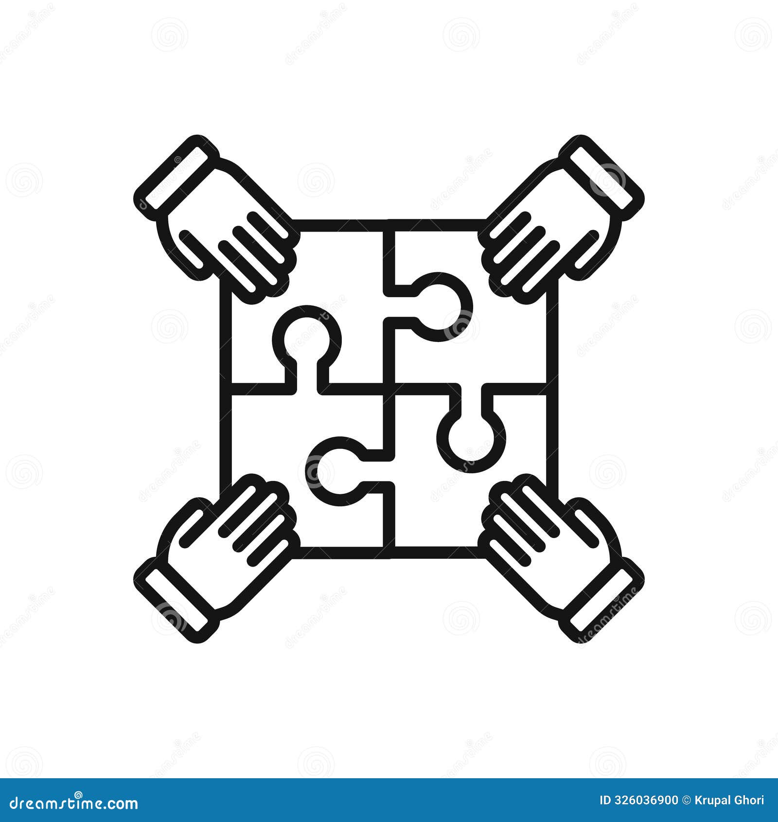 Collaboration Logo Sign Vector Outline Stock Illustration ...